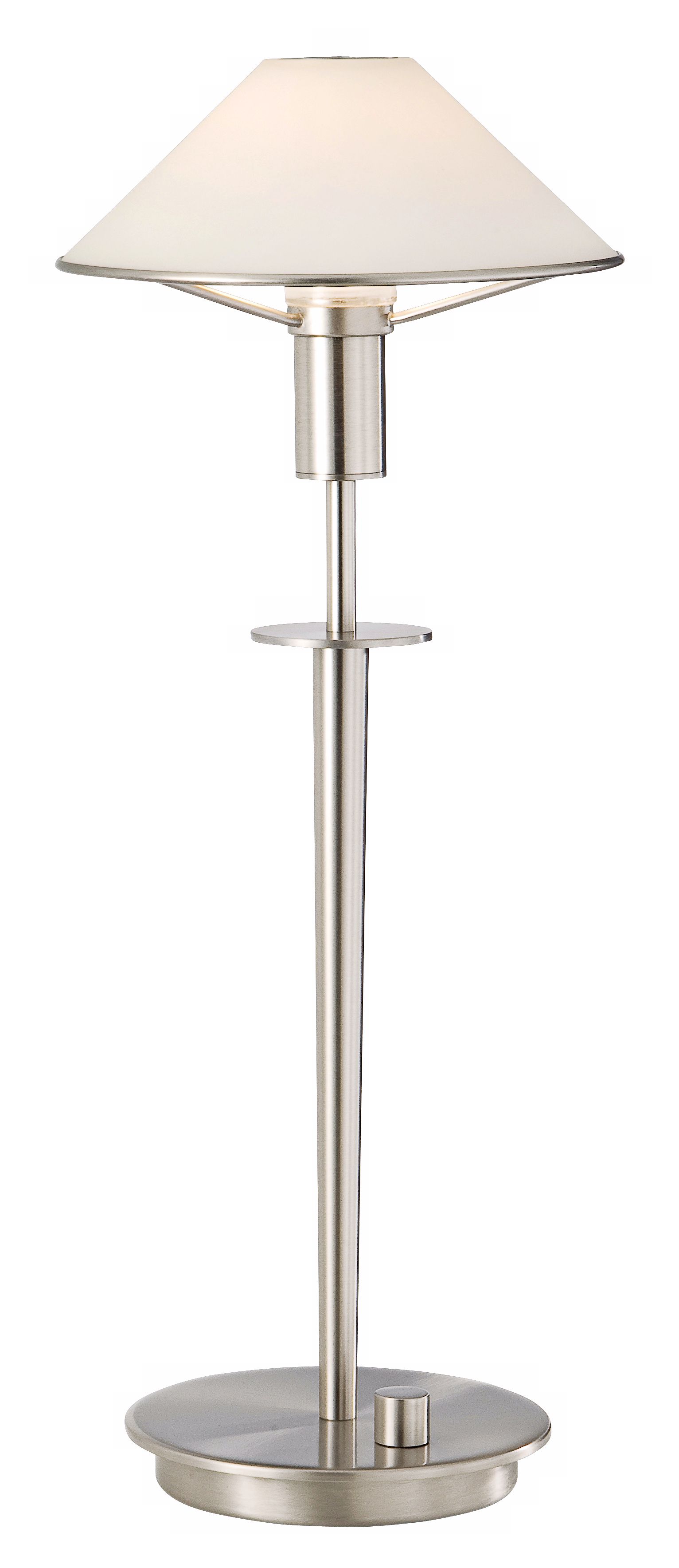 Holtkoetter Satin Nickel Alabaster White Glass Desk Lamp - #J1575 ...