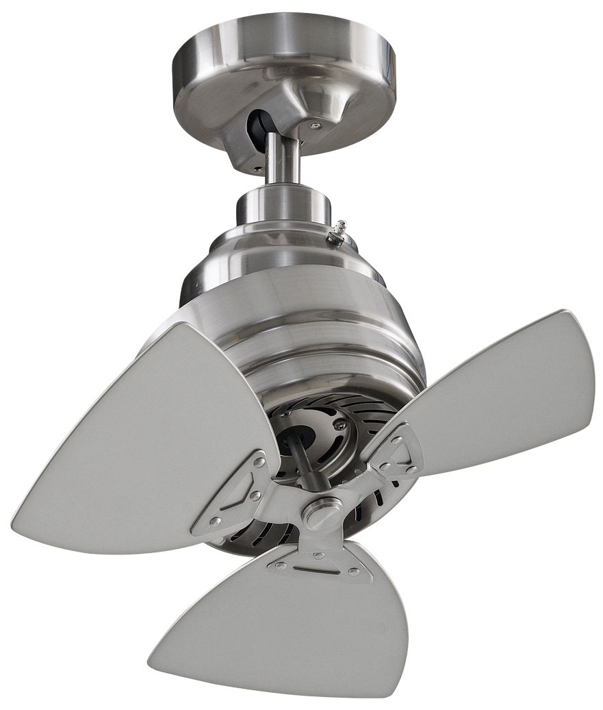 19" Fanimation Rotation Brushed Nickel Damp Ceiling Fan - #62C57 ...