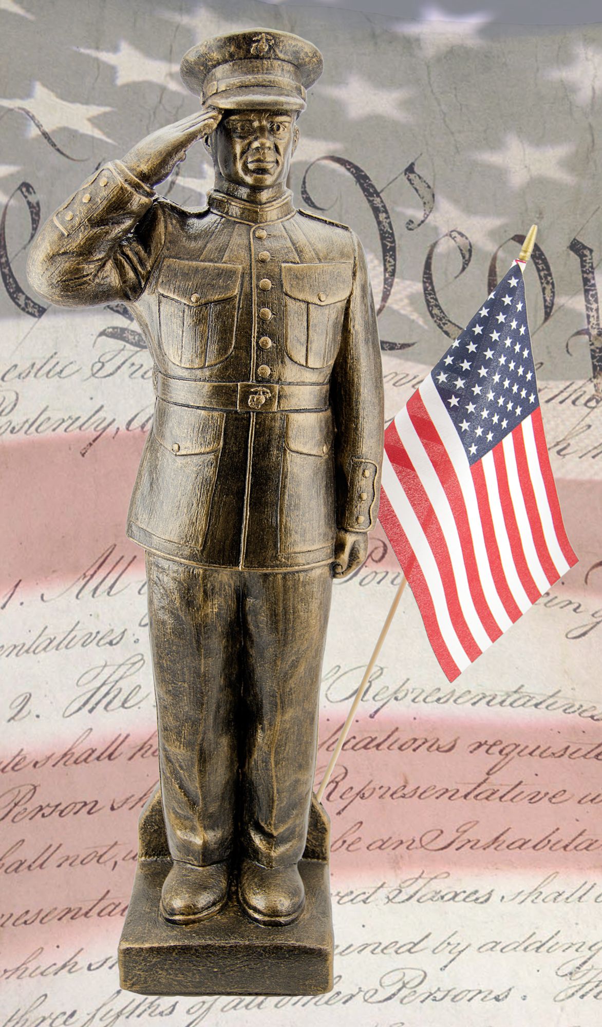 Navy Sailor Uniform 30" High Bronze Outdoor Statue with Flag - #70C36 ...