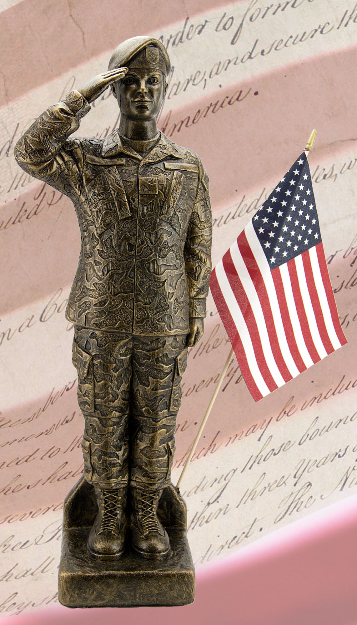 Navy Sailor Uniform 30" High Bronze Outdoor Statue with Flag - #70C36 ...
