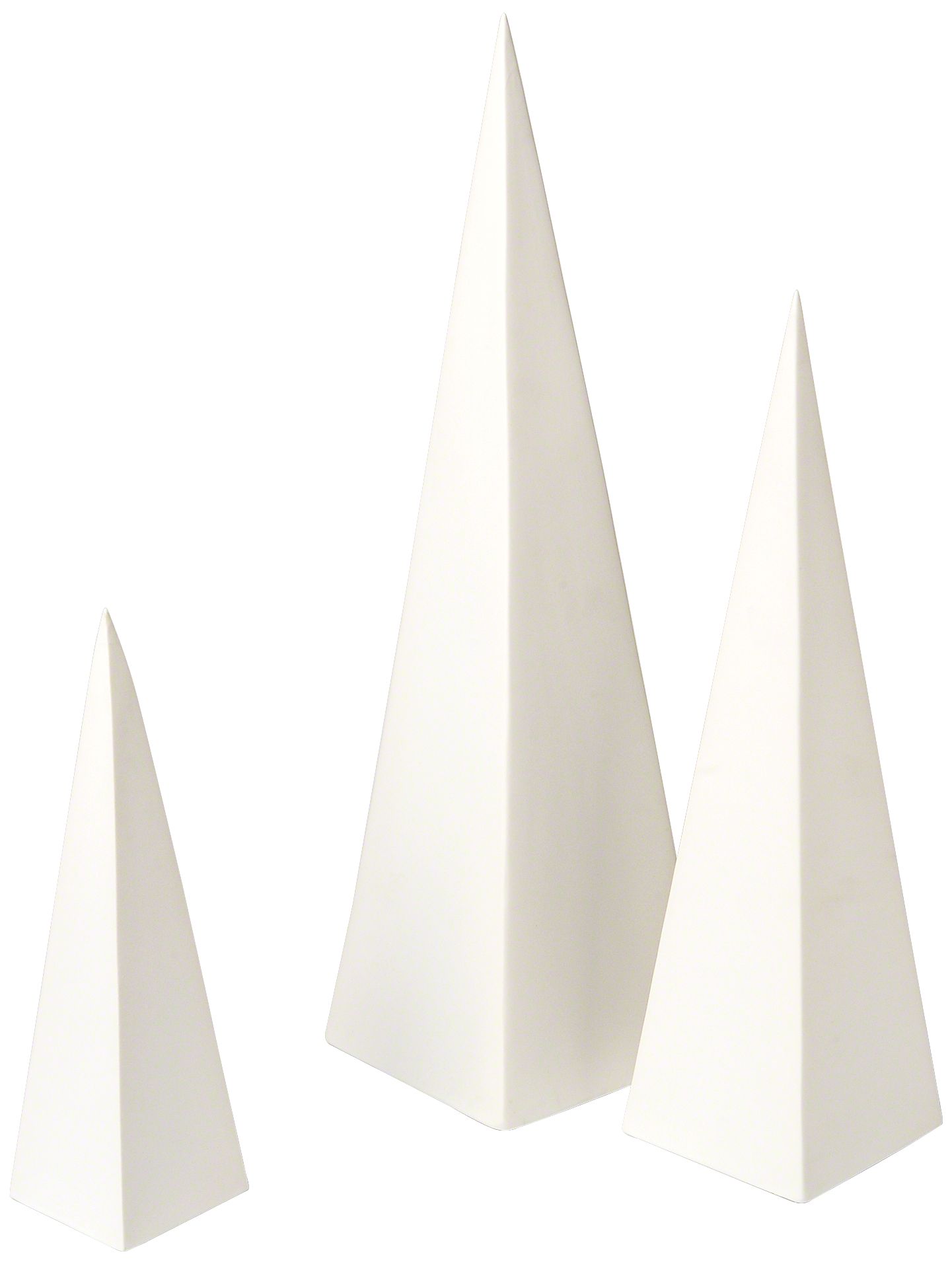 Cairo Matte Black 3-Piece Pyramid Ceramic Sculpture Set - #9W952 ...
