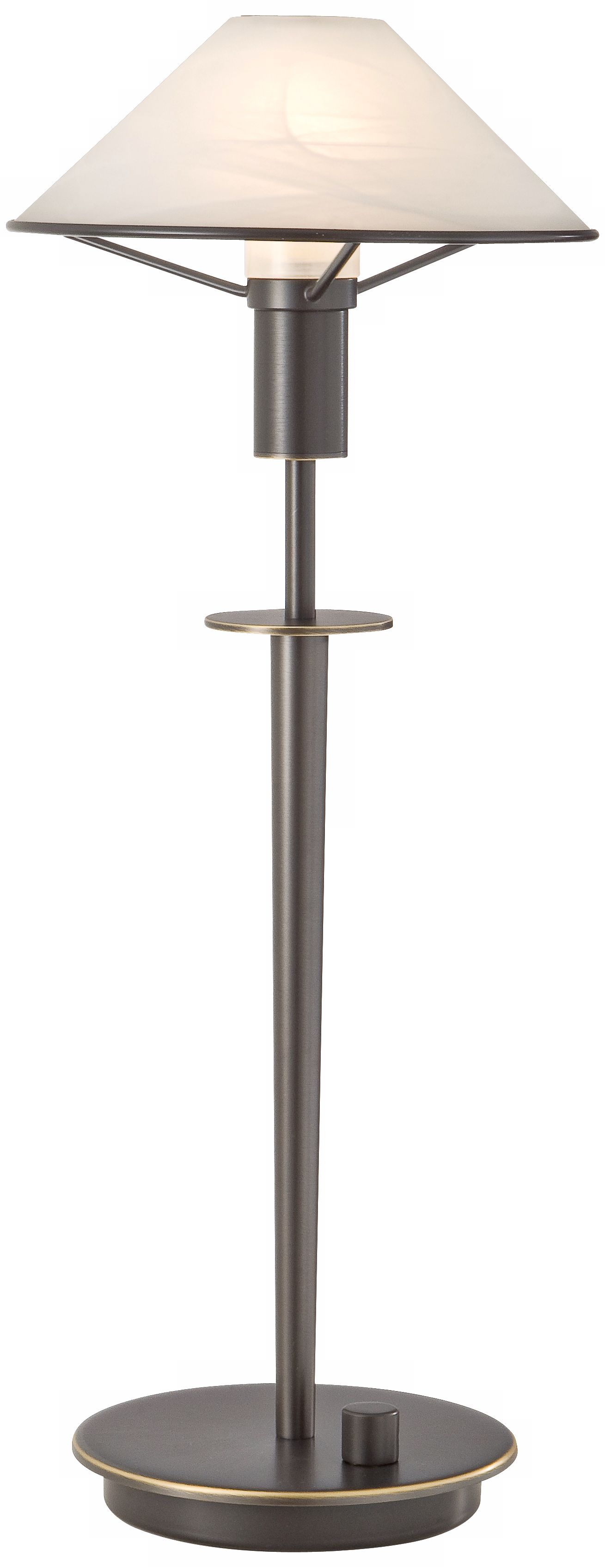 Holtkoetter Satin Nickel Alabaster White Glass Desk Lamp - #J1575 ...