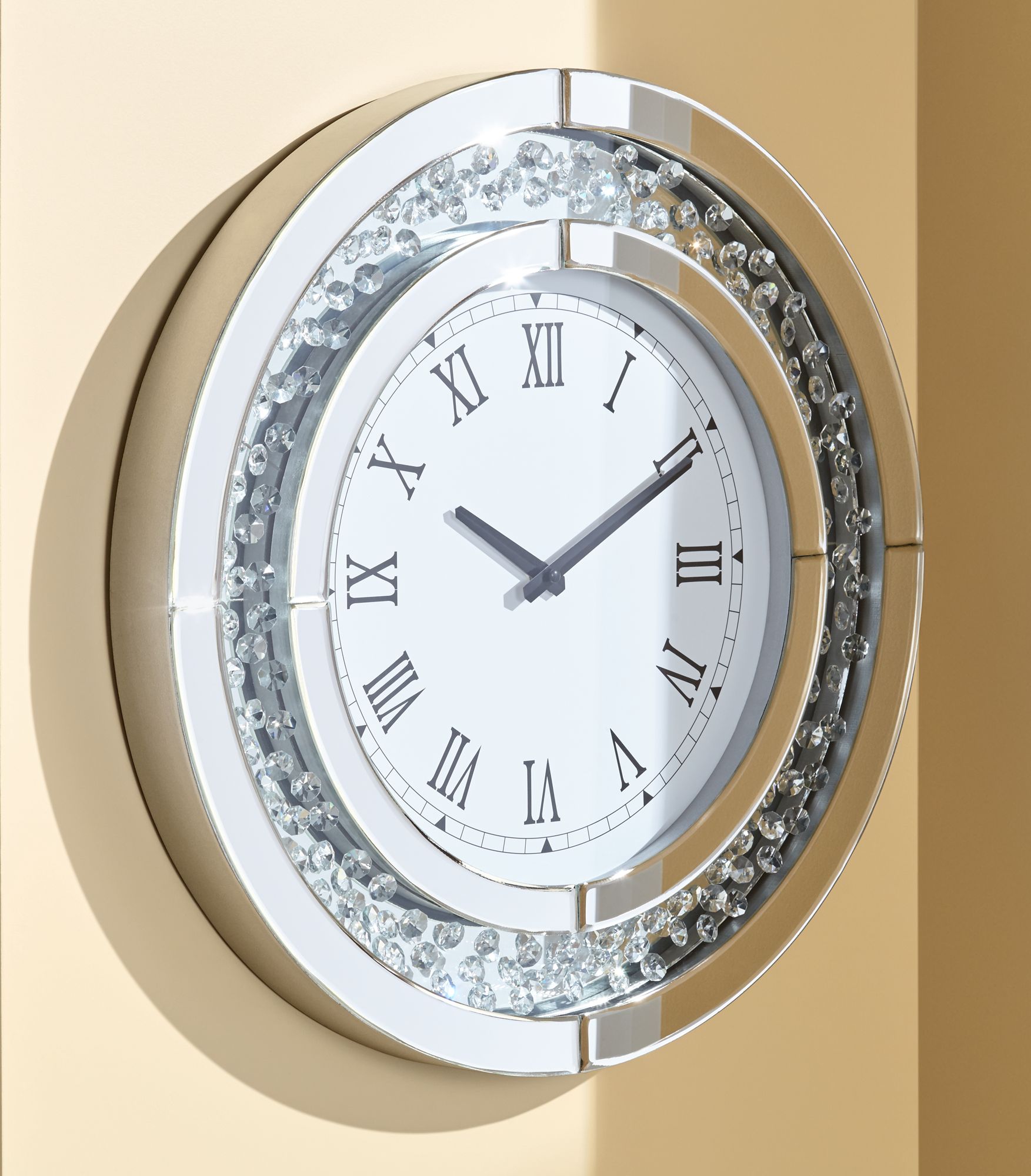 Cielo Mirrored 20" Round Wall Clock - #1J304 | Lamps Plus