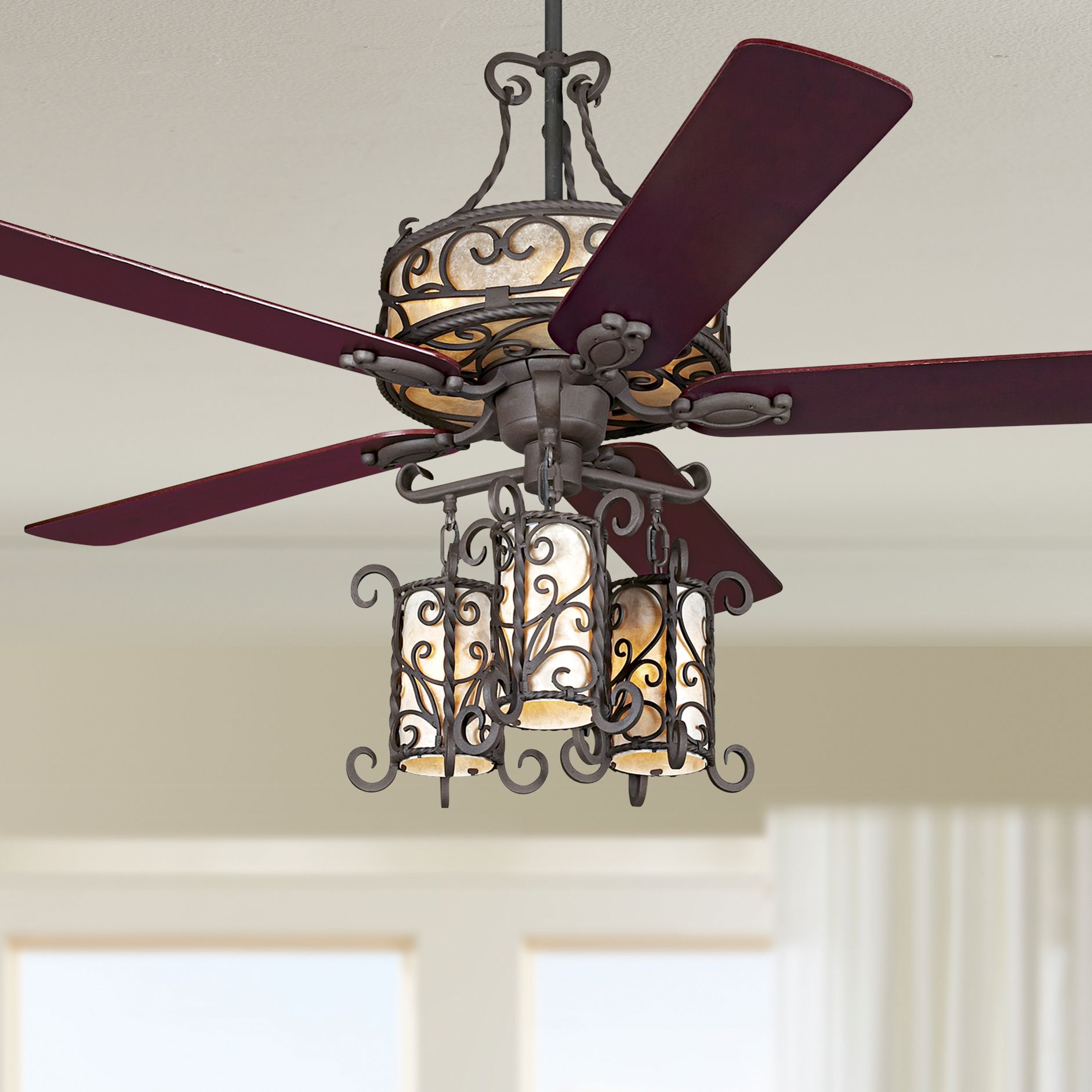 Iron Ceiling Fans - Elegant to Rustic, Mediterranean and More | Lamps Plus
