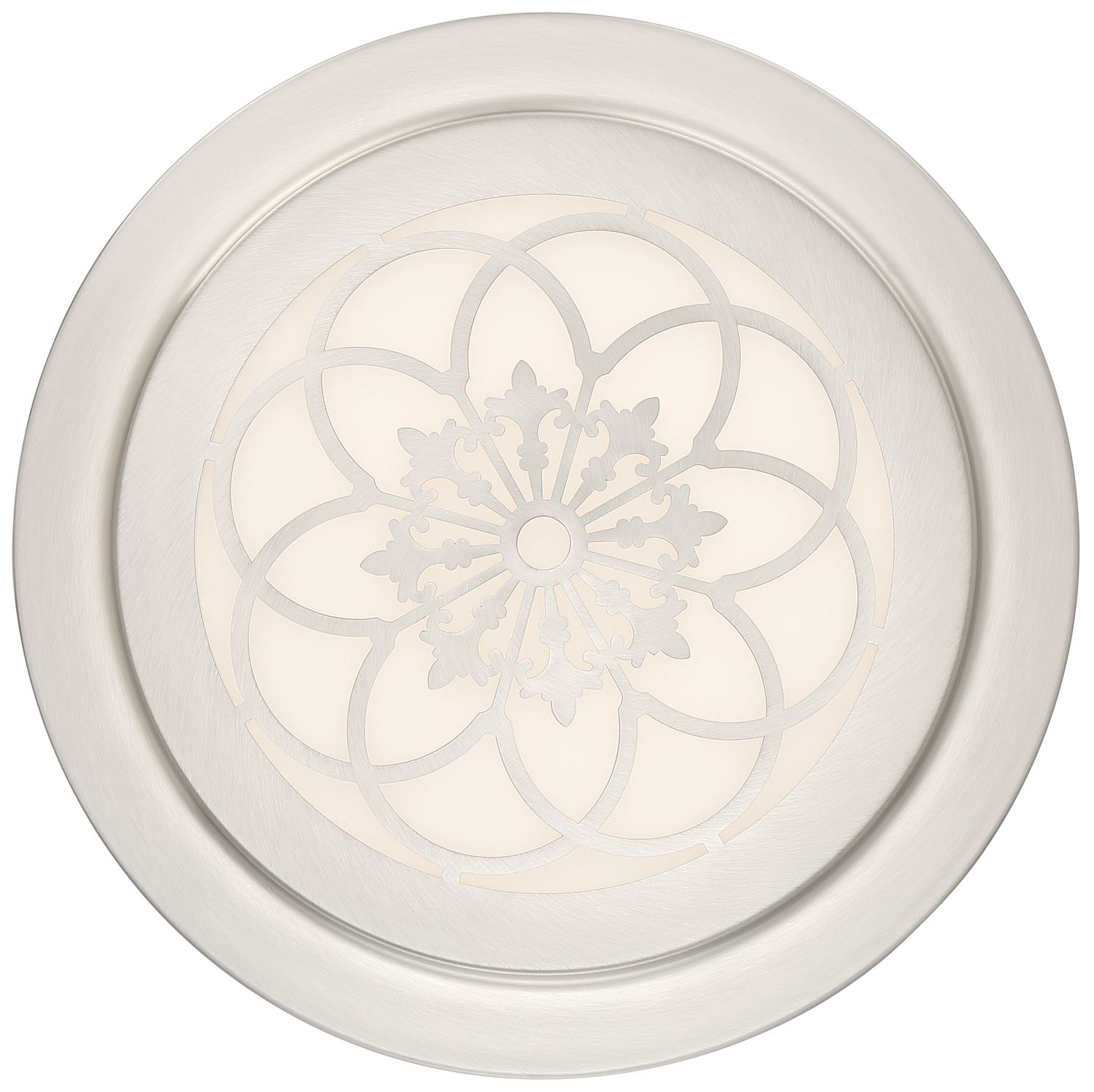12 in. Satin Platinum Edge Lit LED Flush mount - #8679V | Lamps Plus