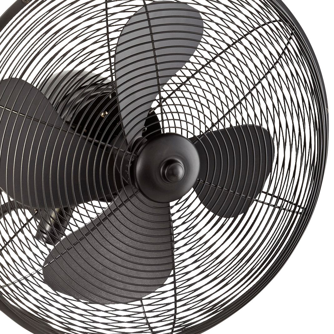 14" Quorum Piazza Noir Oscillating Patio Wall Fan - #70E08 | Lamps Plus