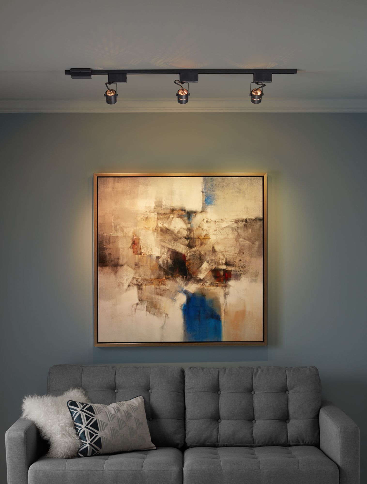 Pro Track Black Watt 3-Light Linear Track Kit For Wall or Ceiling ...