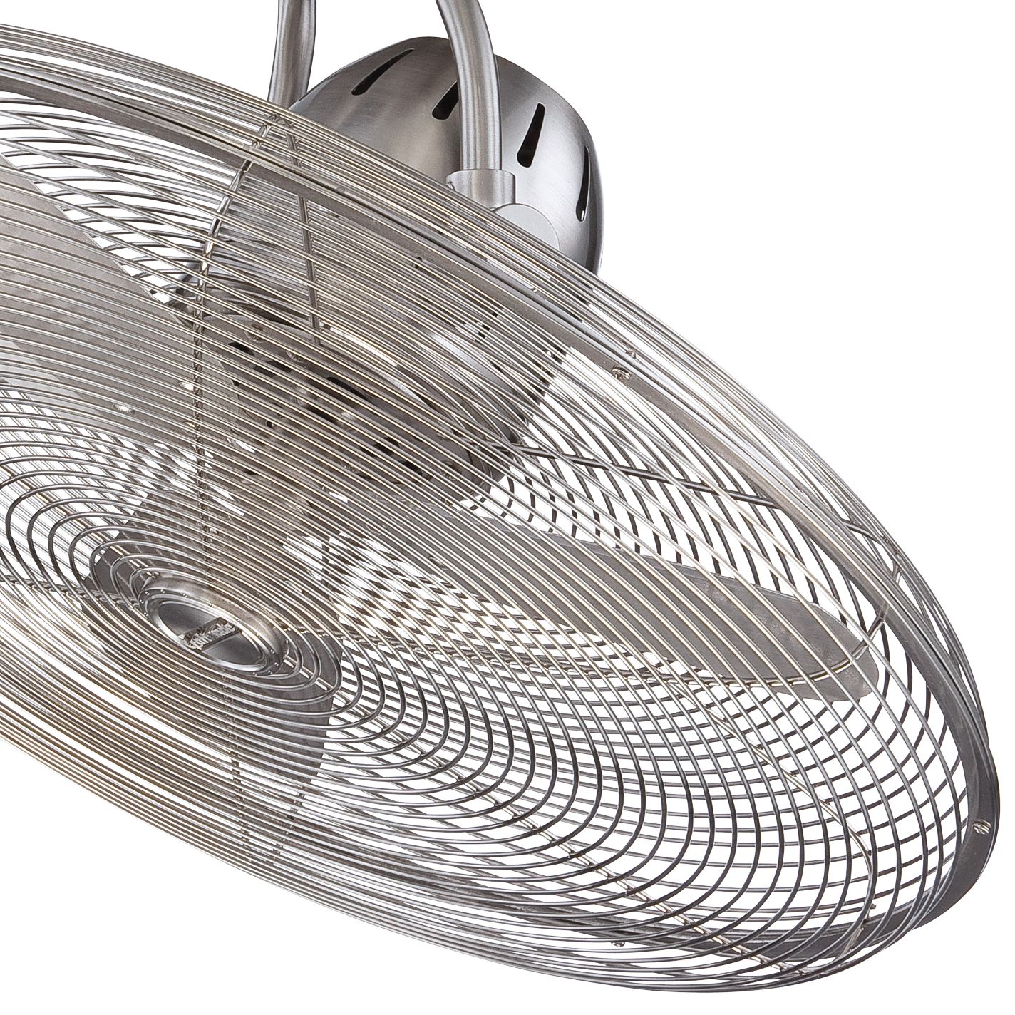 21" Craftmade Bellows III Nickel Damp Rated Rotational Fan with Remote ...