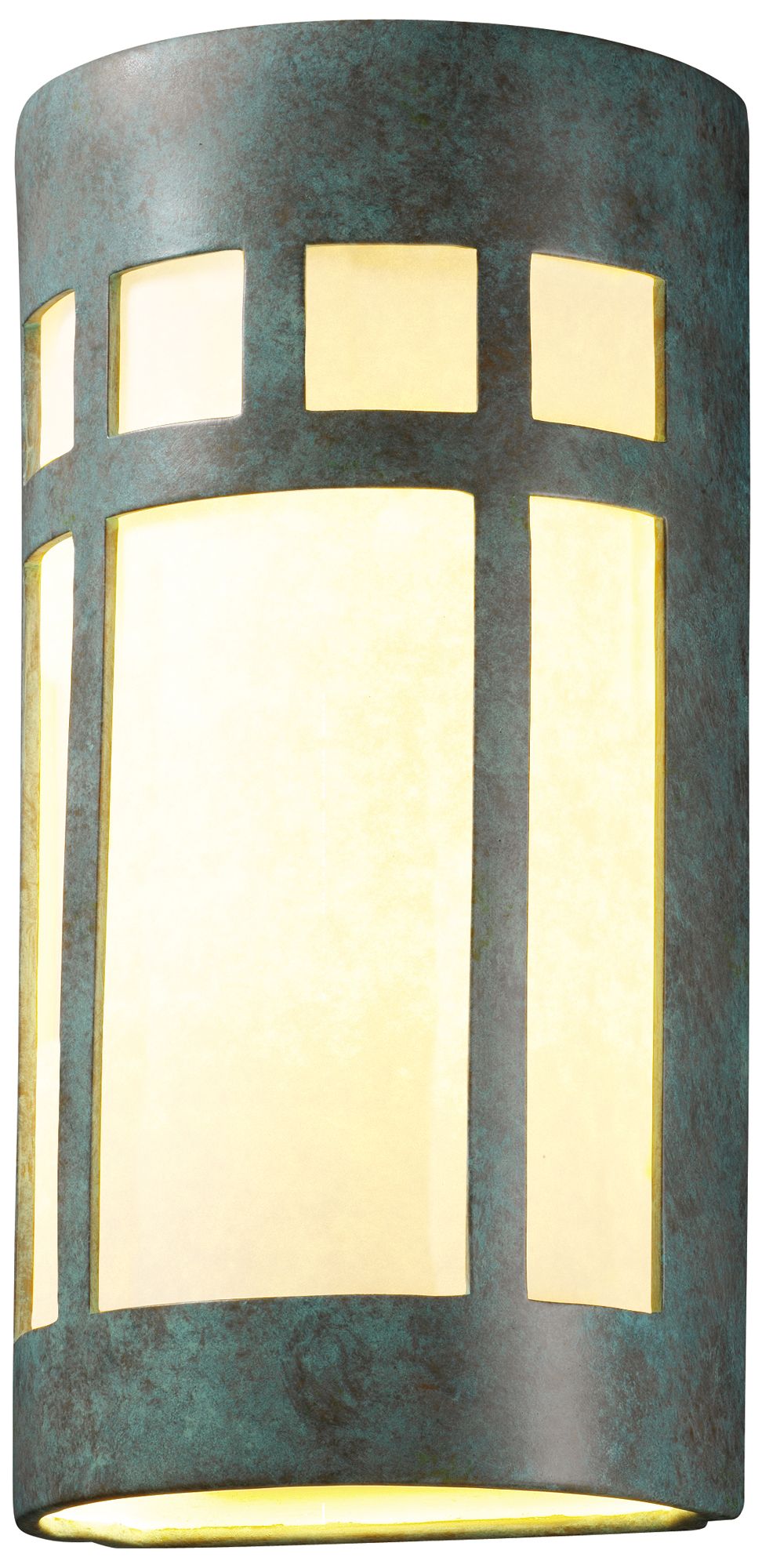 21" Open White Accented Verde Really Big Prairie Window Outdoor Sconce ...