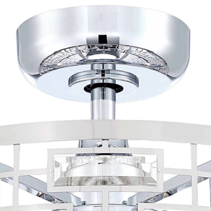 22" Fanimation Klout Chrome Fandelier LED Ceiling Fan - #921E1 | Lamps Plus