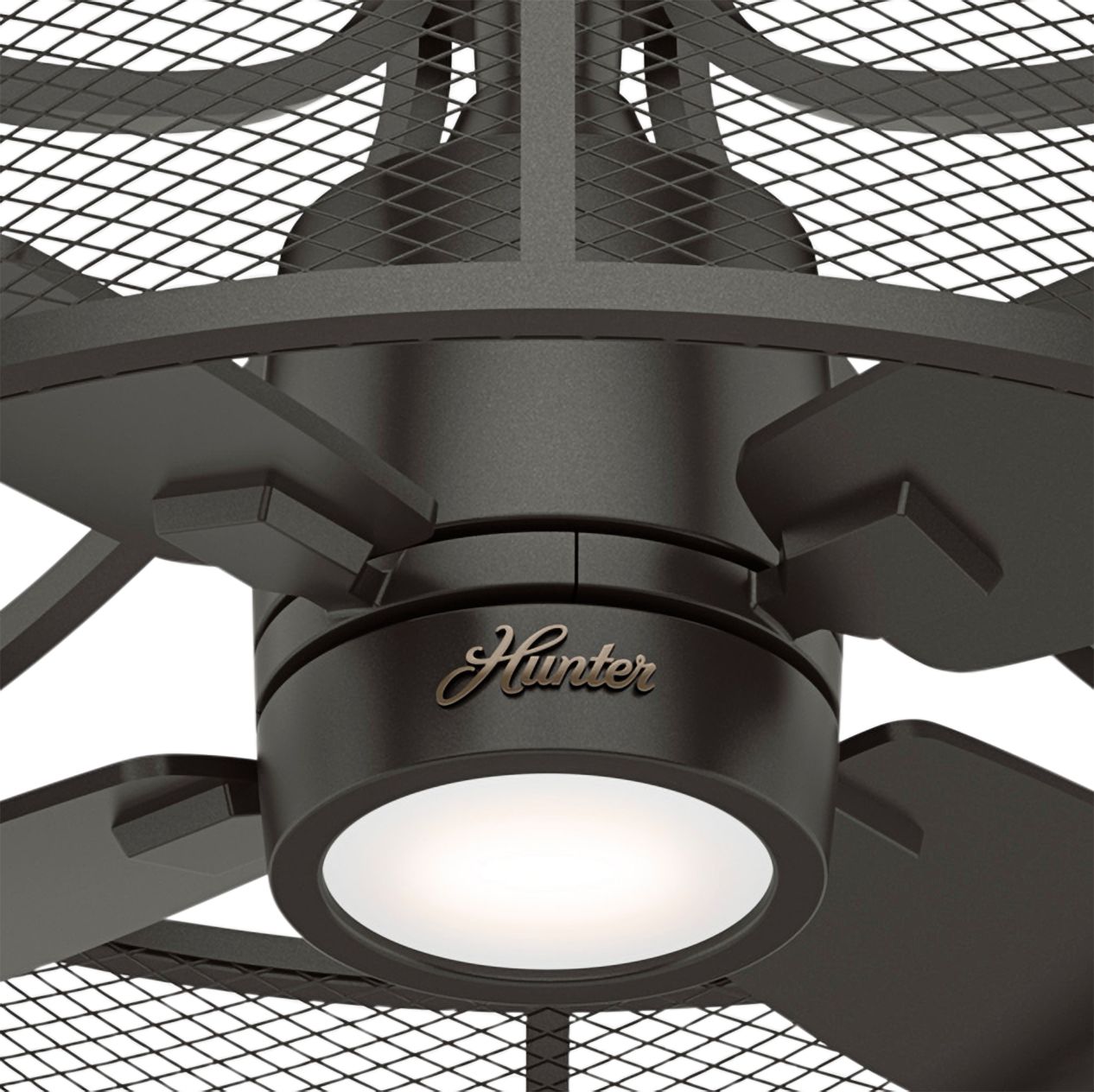 24" Hunter Seattle Noble Bronze Cage Ceiling Fan with Remote - #601T0 ...