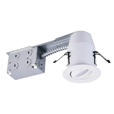 3" White Swivel Gimbal 7.5 Watt LED Remodel Recessed Kit - #14F85 ...