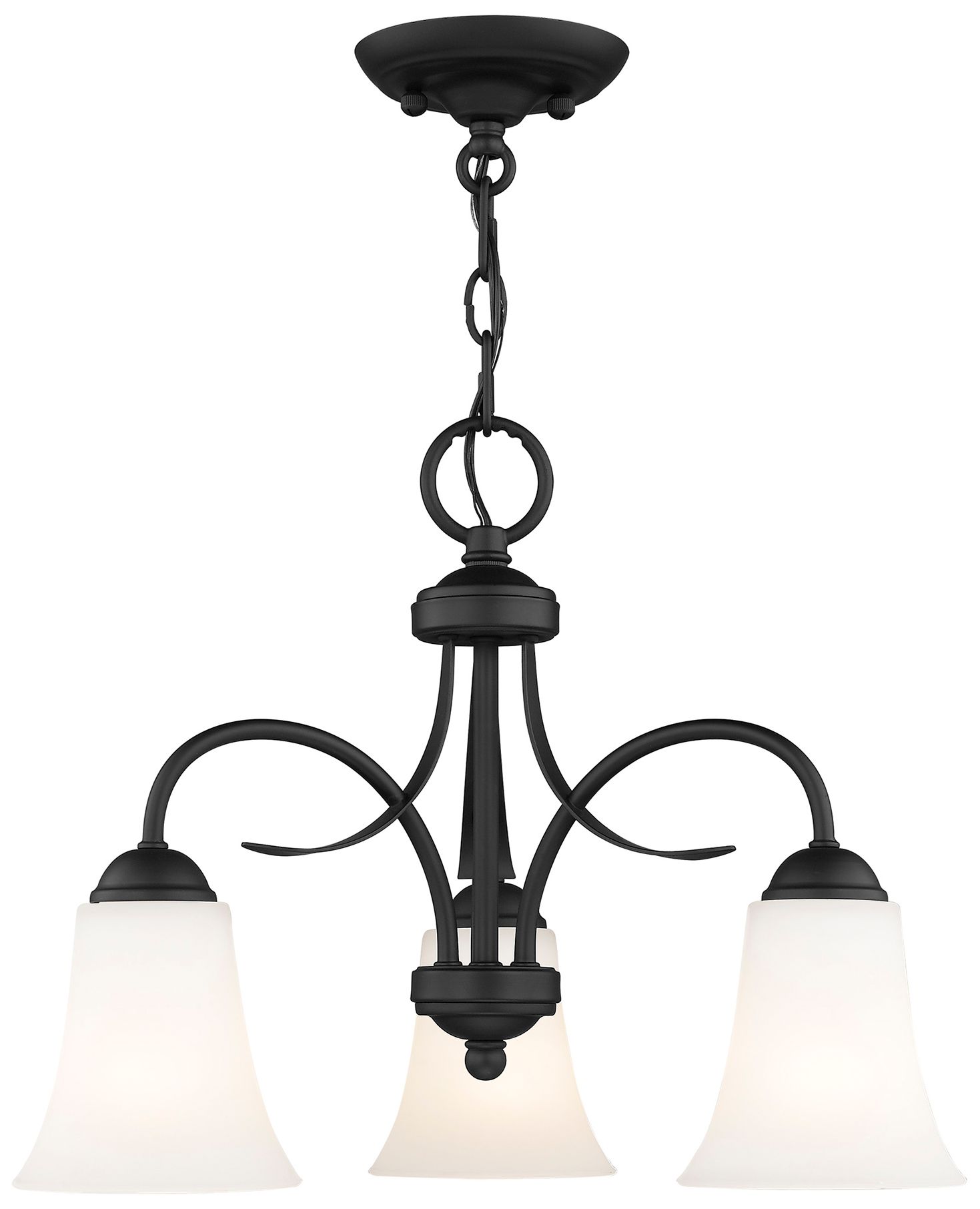 3 Light Black Convertible Dinette Chandelier/Ceiling Mount - #7257E ...