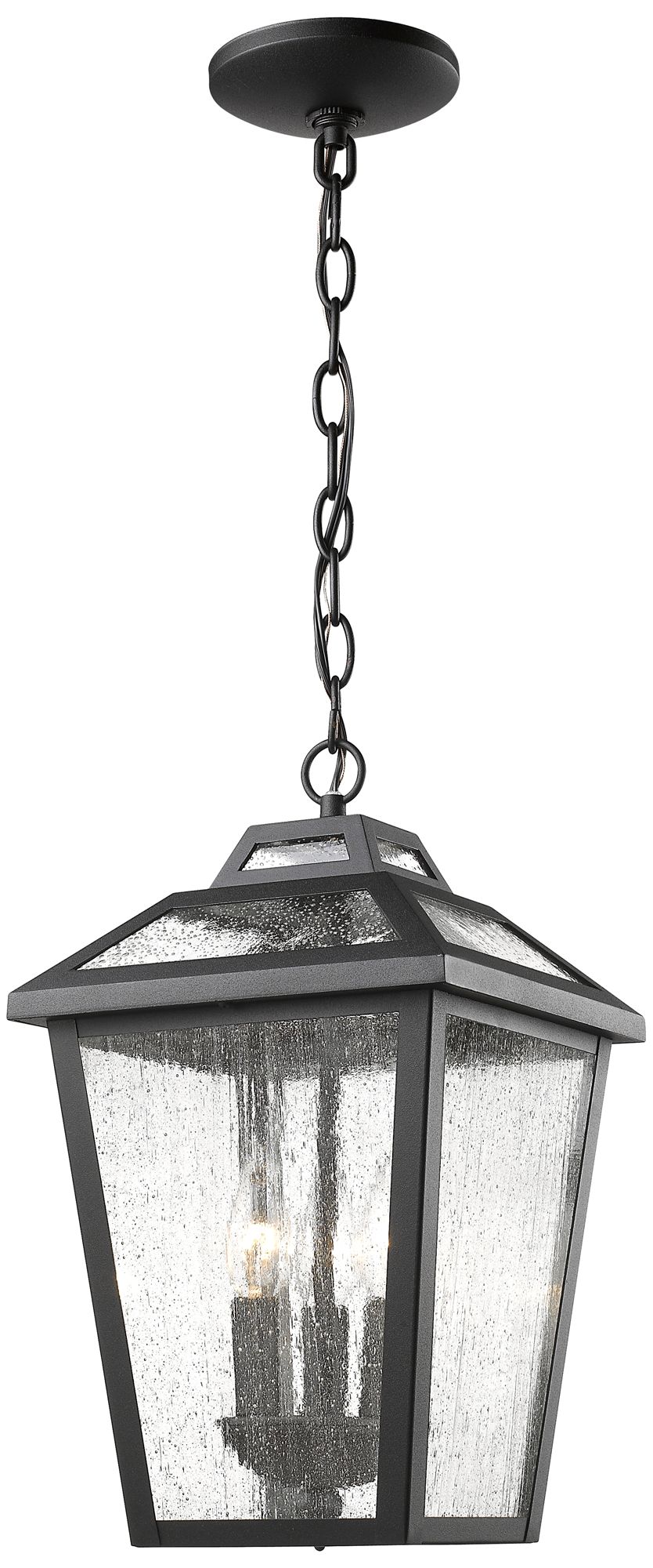 3 Light Outdoor Chain Light in Black finish - #508D4 | Lamps Plus