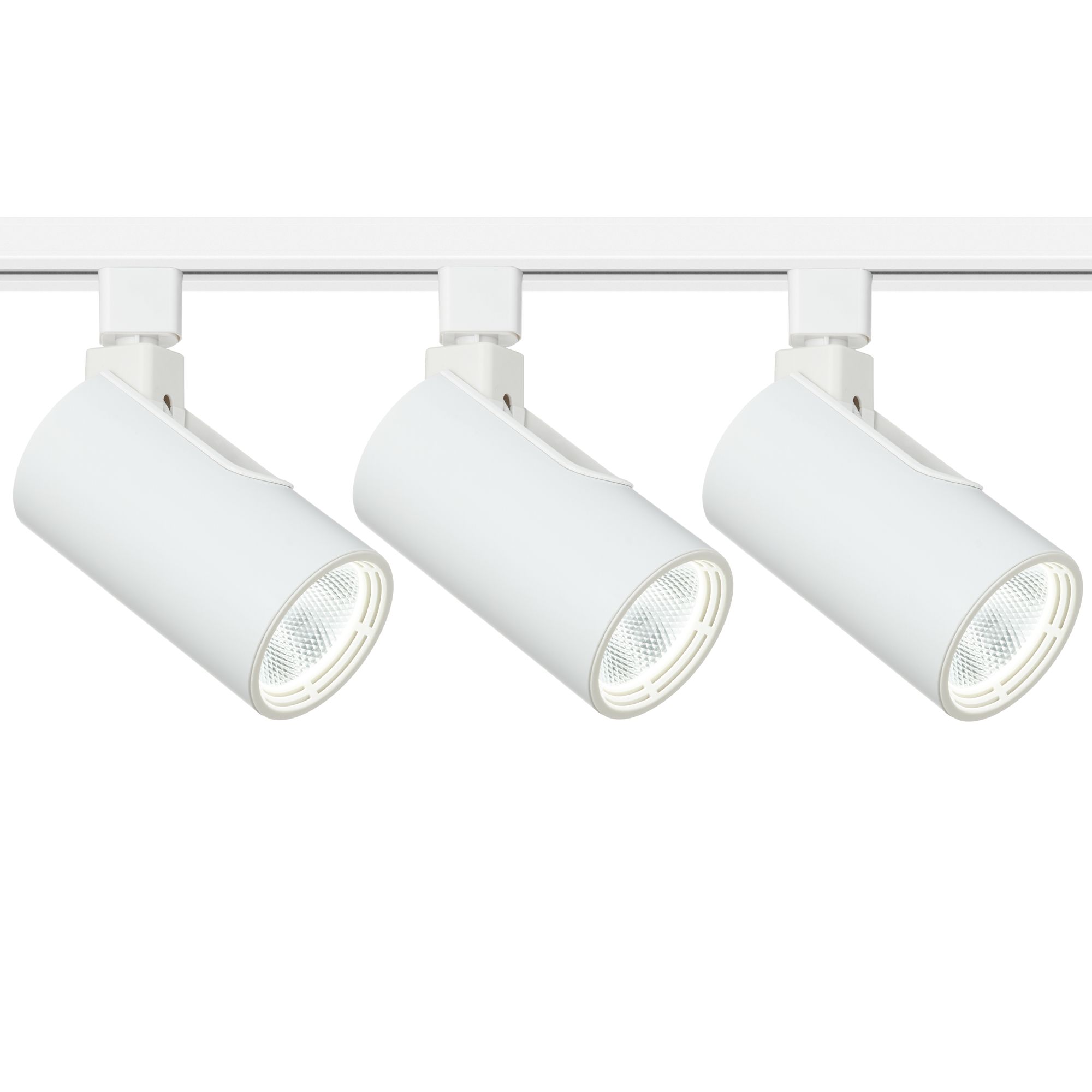 3-Light White Cylinder 20W LED Floating Canopy Track Kit - #285M0 ...