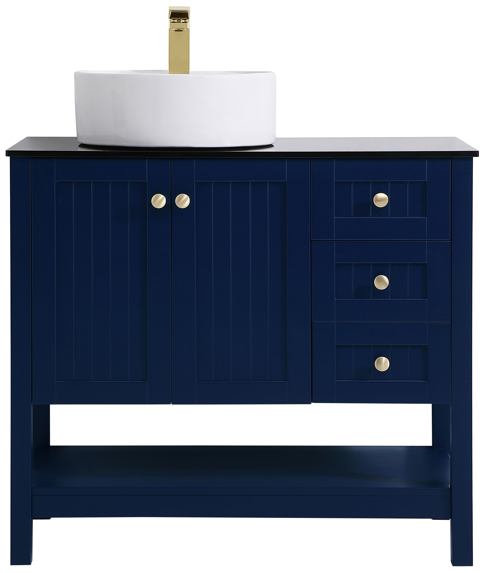 36 Inch Vessel Sink Bathroom Vanity In Blue - #386T5 | Lamps Plus
