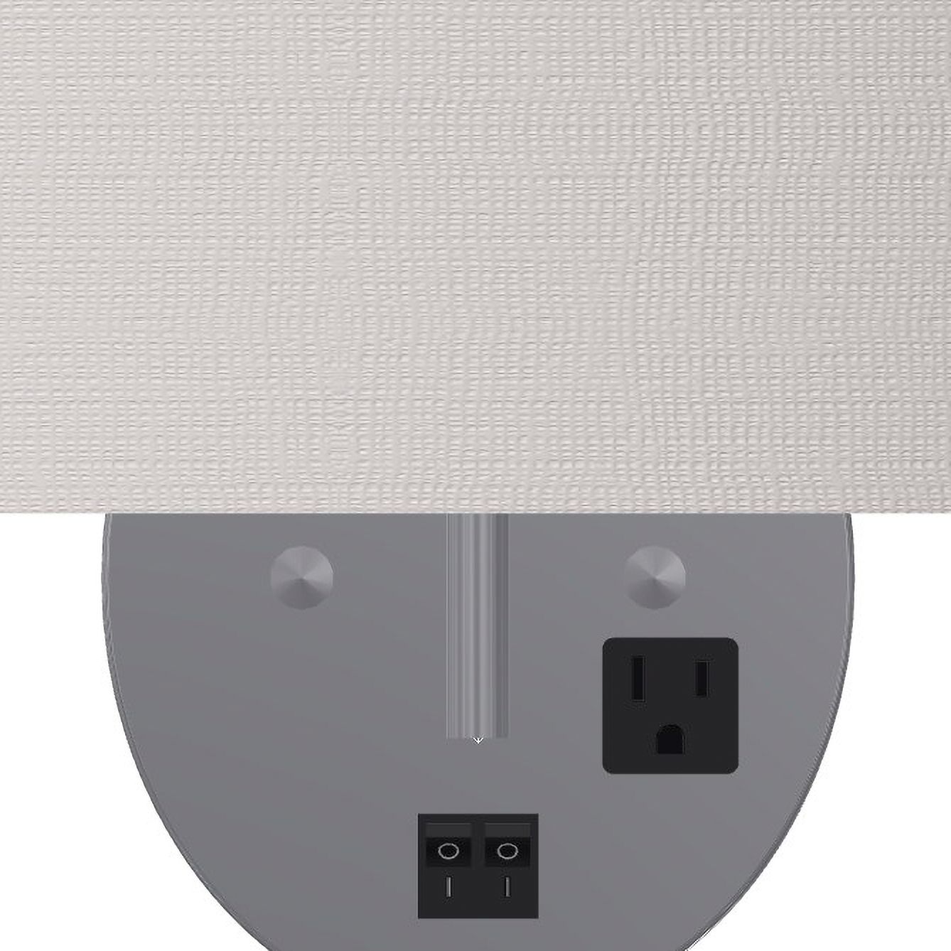 360 Lighting 15" Wide 2-Light Plug-In Headboard Wall Light with Outlet ...