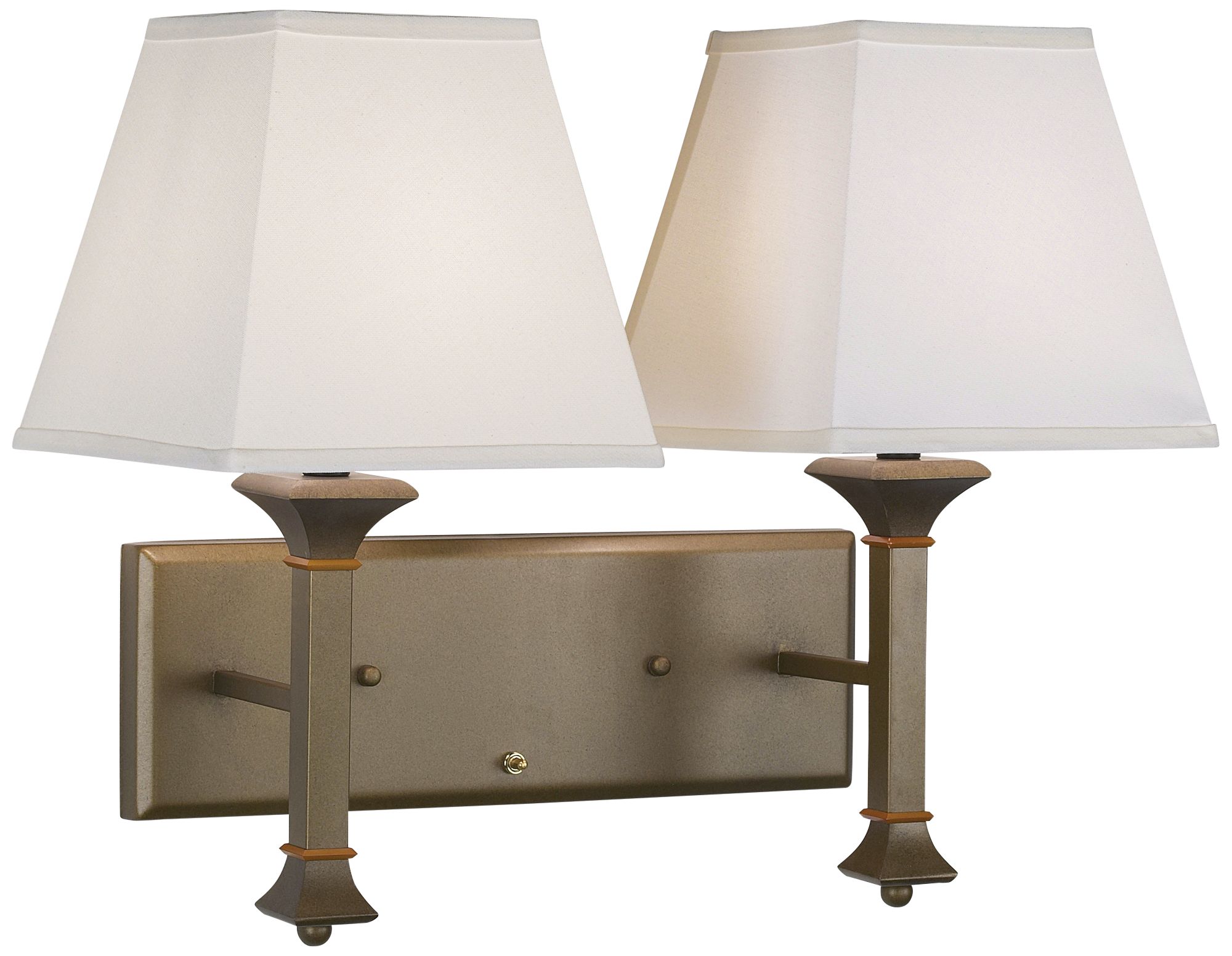 360 Lighting 24" Wide Bronze Wood Two Light Plug-In Headboard Light ...