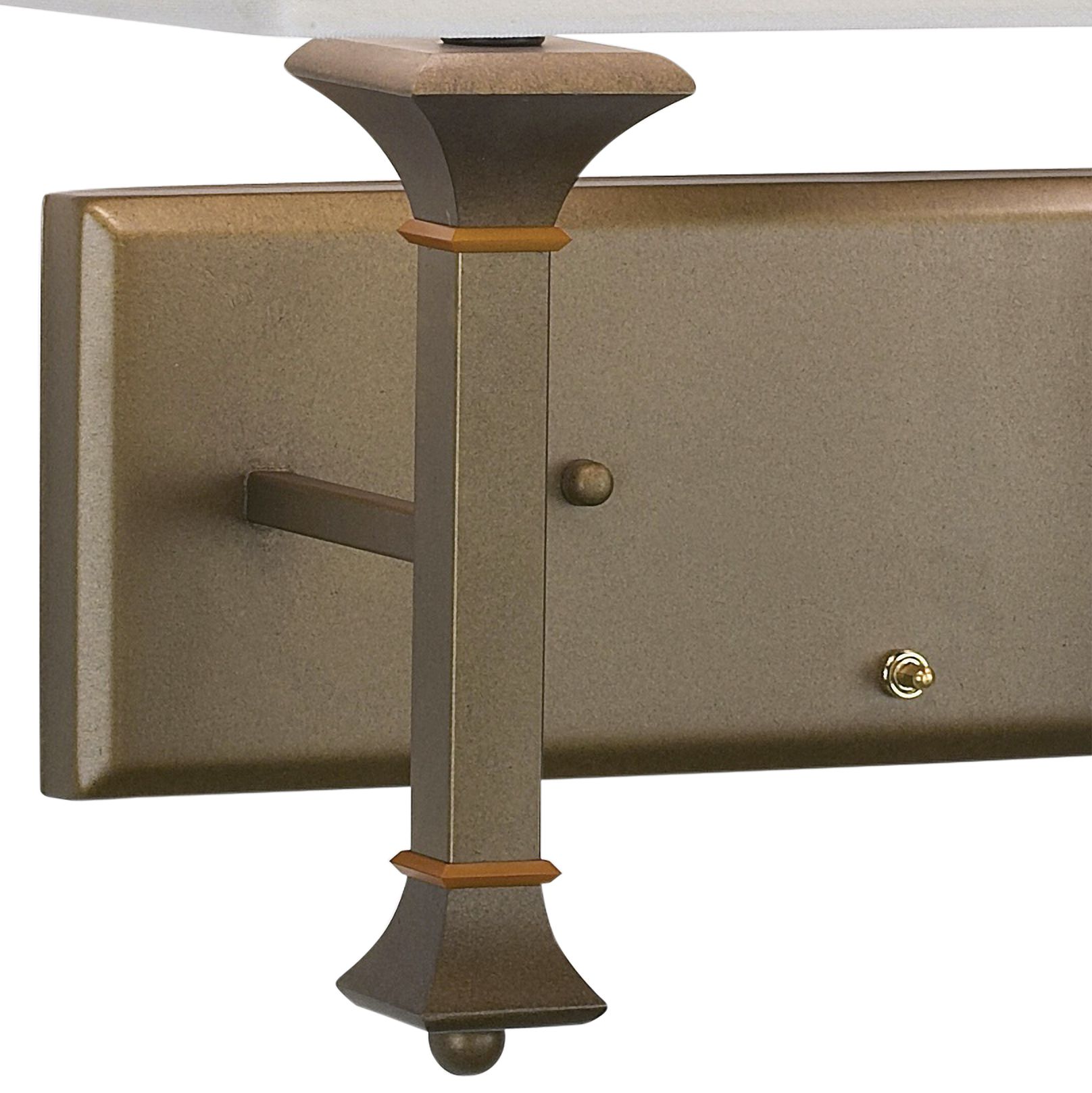 360 Lighting 24" Wide Bronze Wood Two Light Plug-In Headboard Light ...