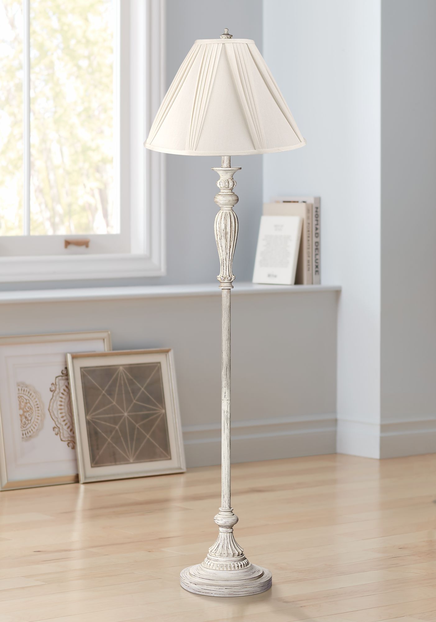 White - Ivory, 49 In. - 60 In. Standard, Empire Floor Lamps | Lamps Plus