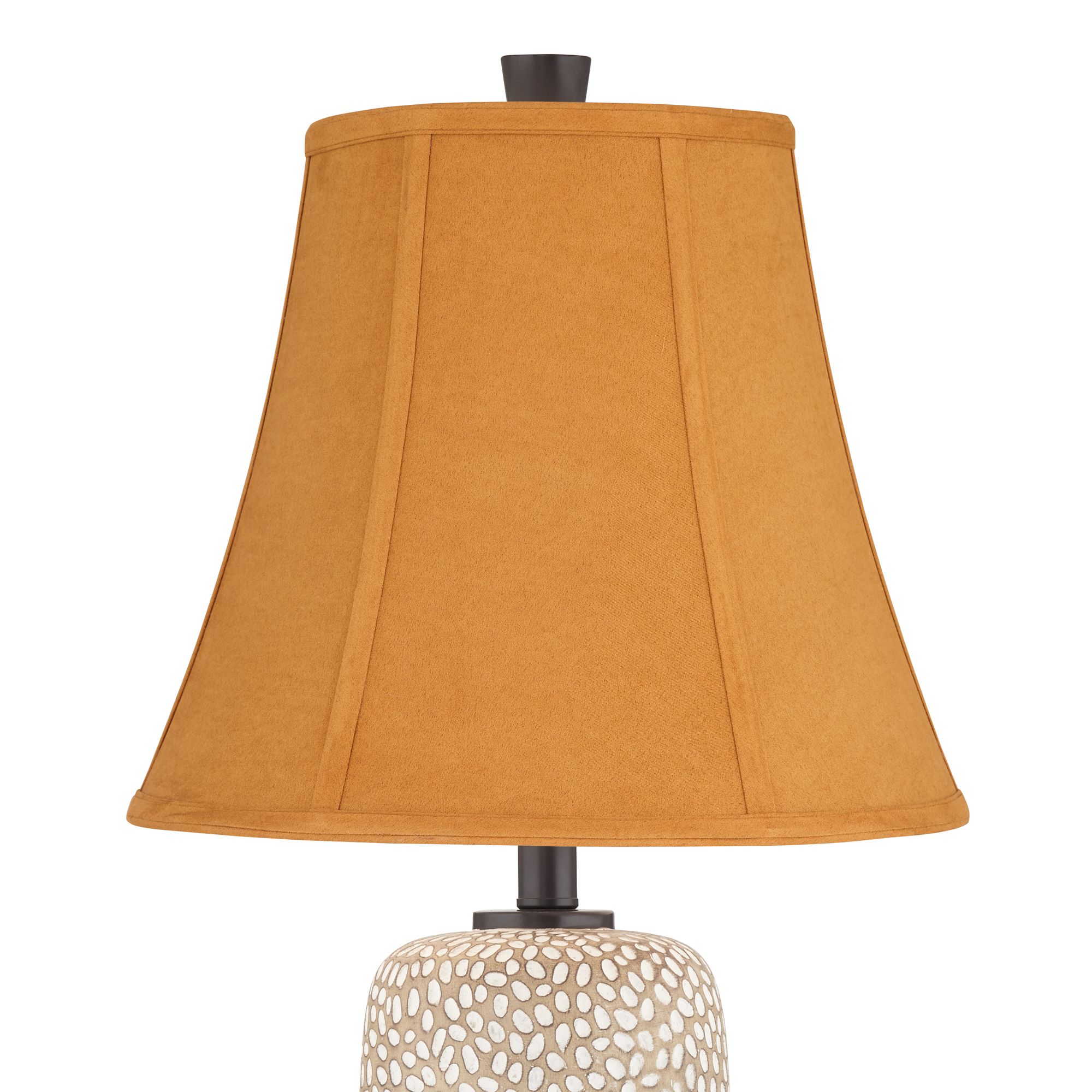 360 Lighting Anna 27 1/4" Rust and Beige Pebbled Table Lamps Set of 2 ...