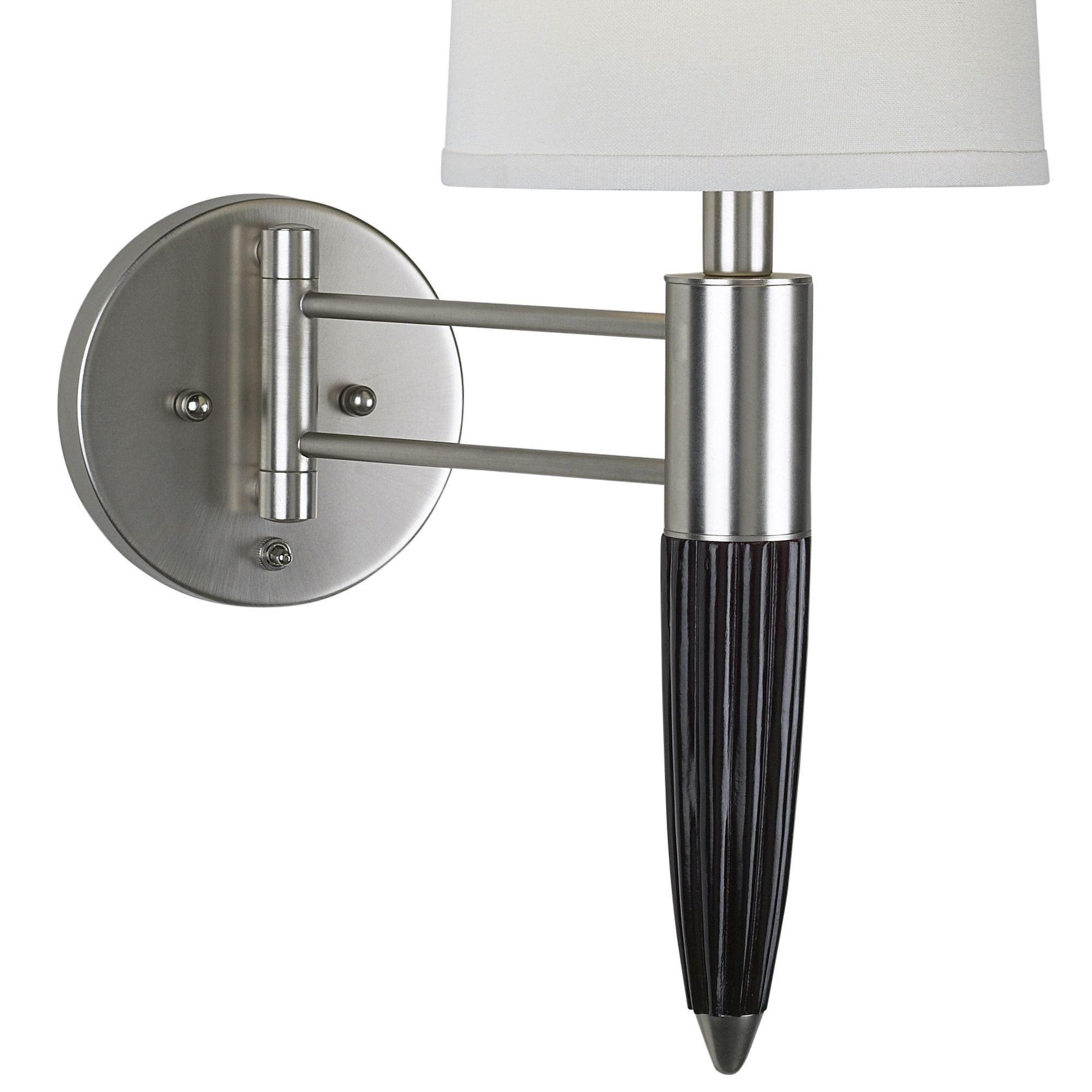 360 Lighting Club 22.9" High Nickel and Cherry Wood Plug-In Light ...