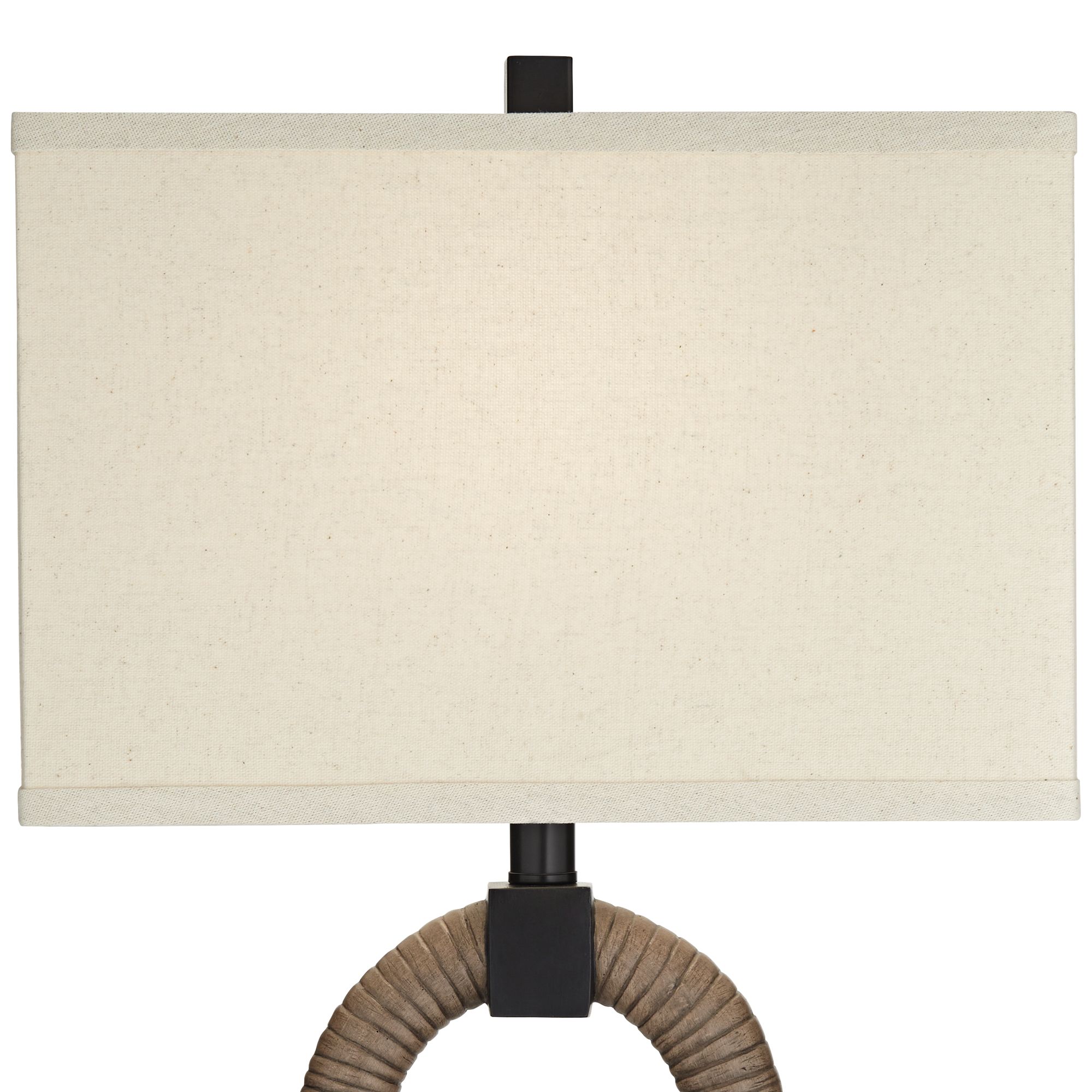 360 Lighting Egan 27 1/2" Ring Bronze and Stone Table Lamps Set of 2 - #169W4 | Lamps Plus