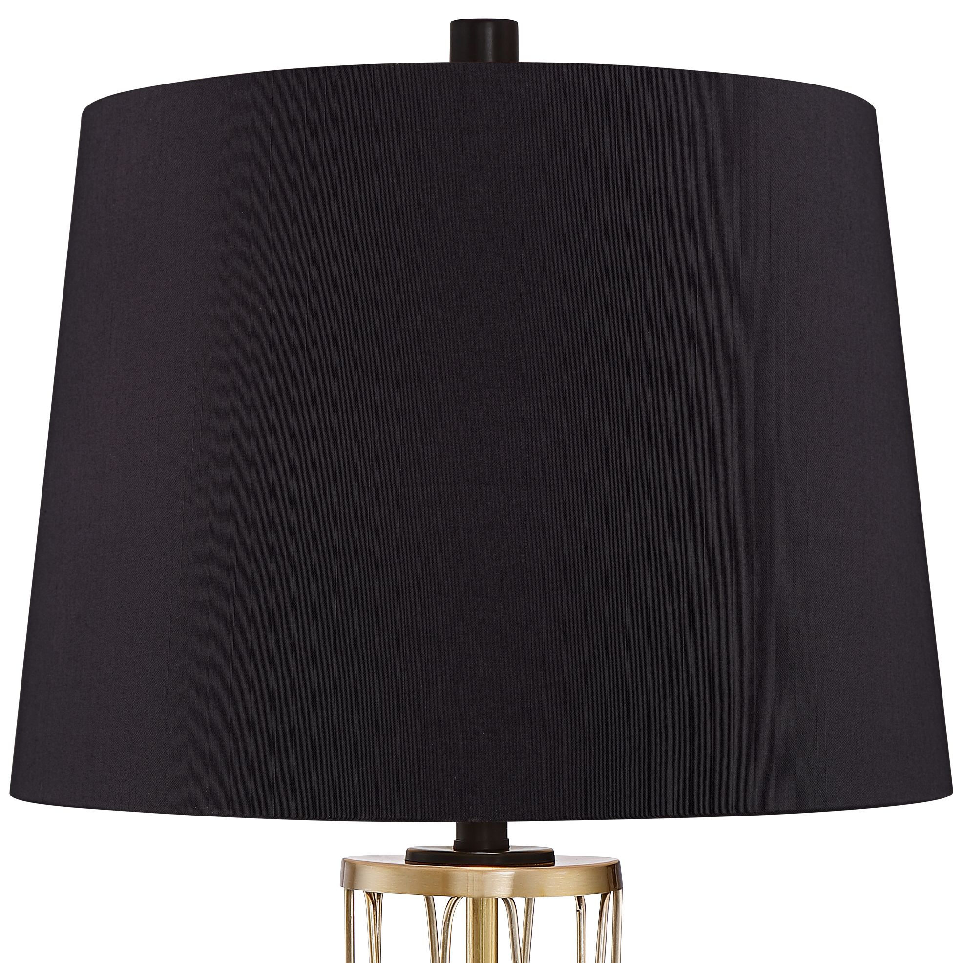 360 Lighting Nathan 25 1/2" Black and Gold USB Table Lamps Set of 2 ...