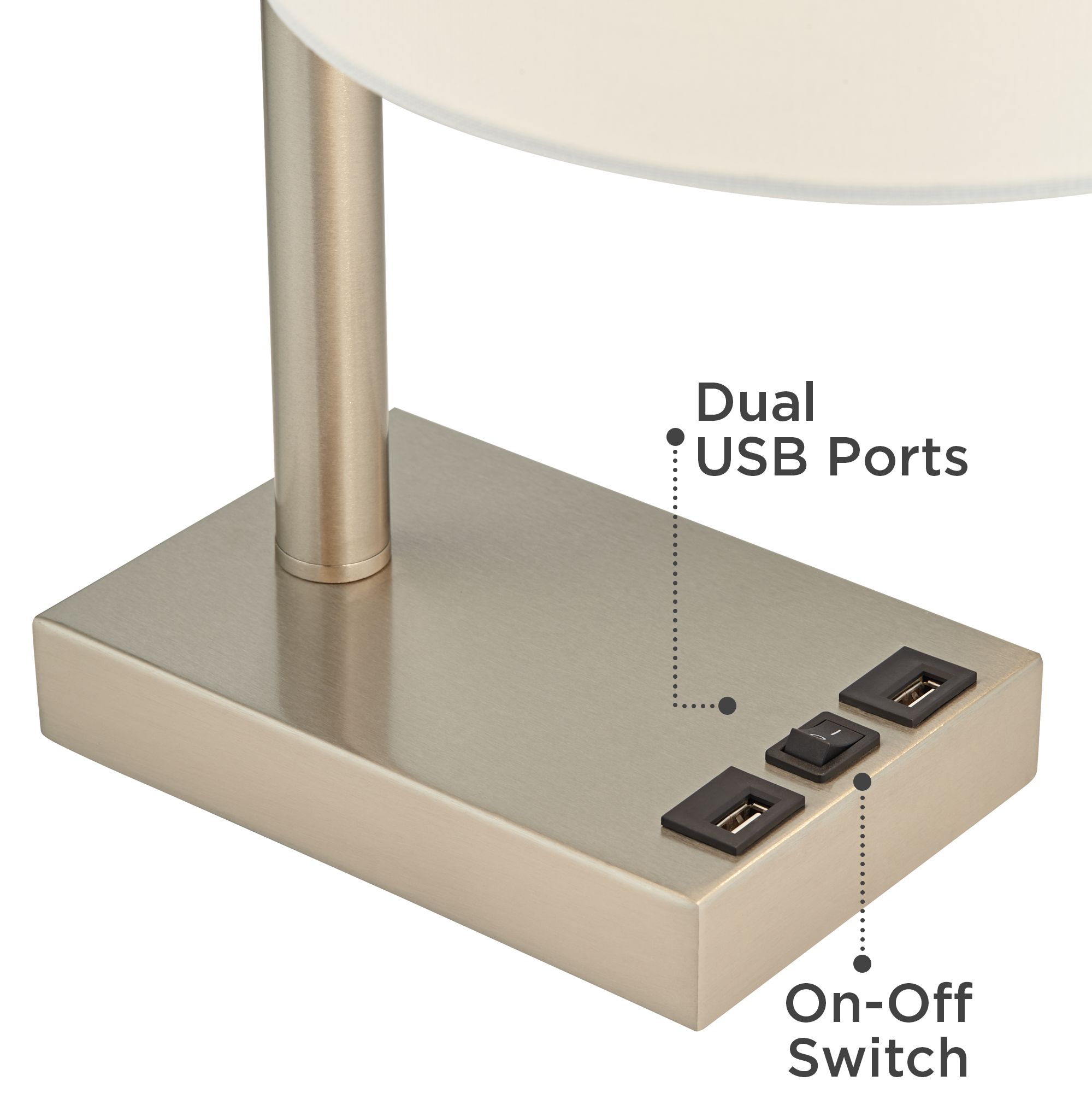 360 Lighting Scrip 18" High Modern Dual USB Desk Lamp - #870E9 | Lamps Plus