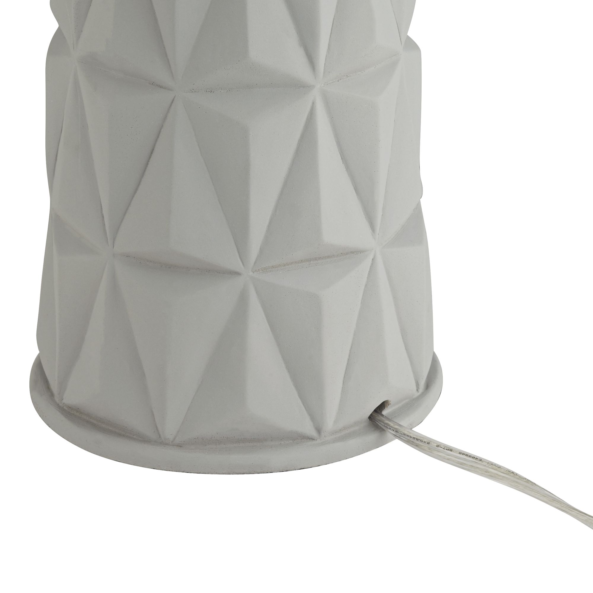 360 Lighting Triangles 28 1/2" High Geometric Gray Cement Table Lamp ...