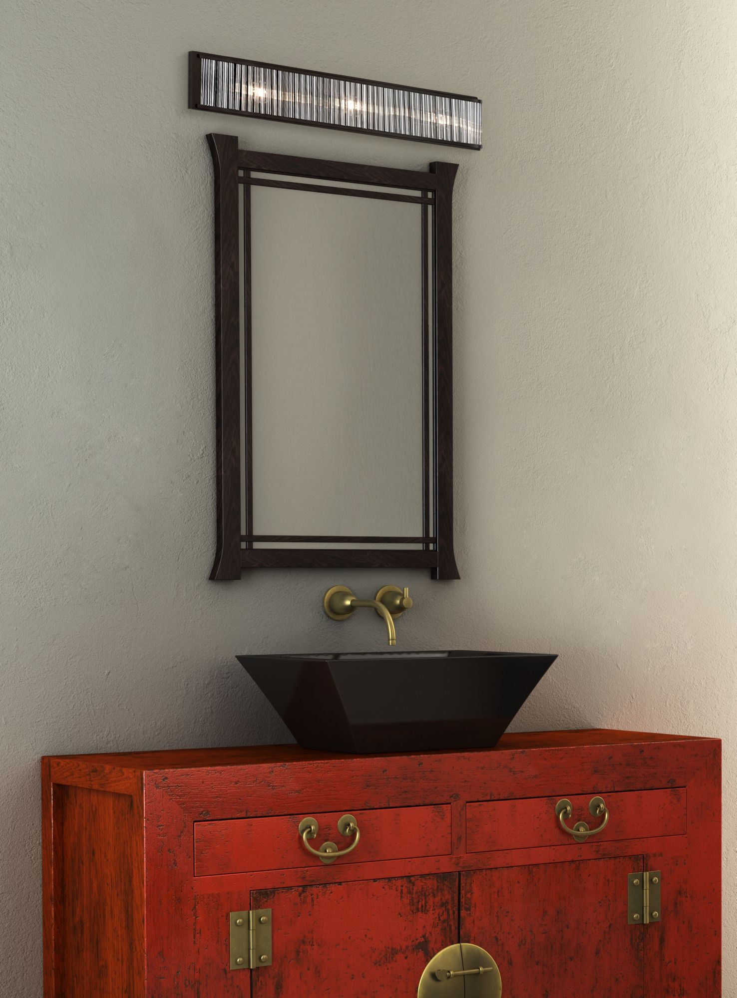 Braxton Collection 28" Wide Aged Bronze Bathroom Light - #3N164 | Lamps ...