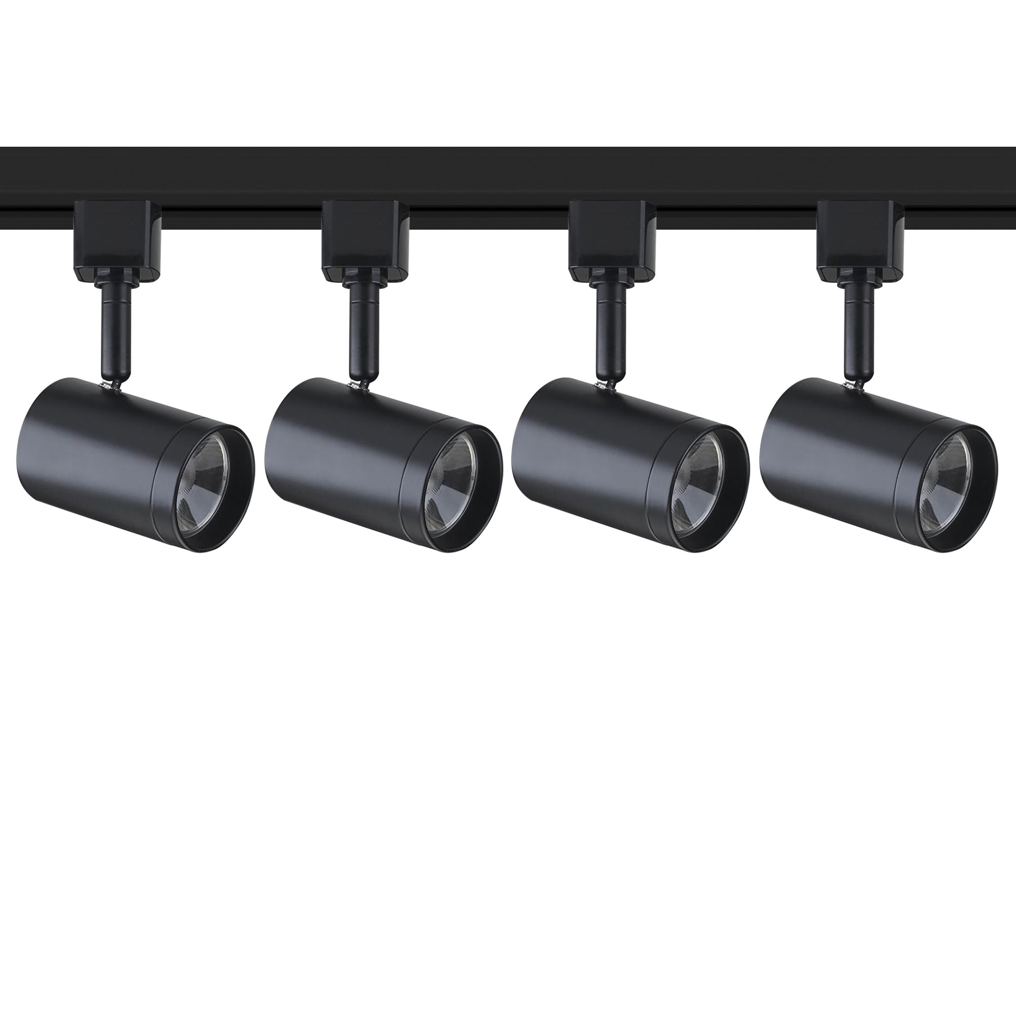 4-Light Black Small Cylinder LED Floating Canopy Track Kit - #98R45 ...