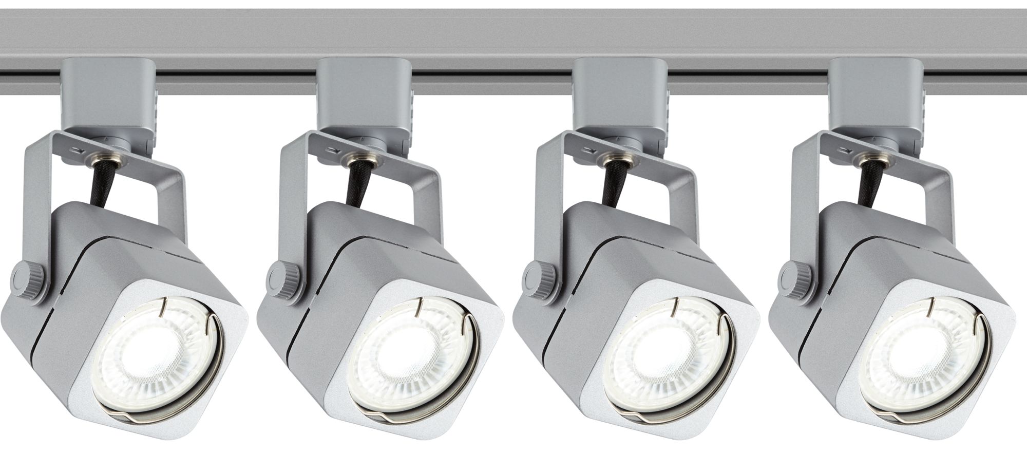 4-Light Nickel Square LED Track Kit with Floating Canopy - #93R33 ...