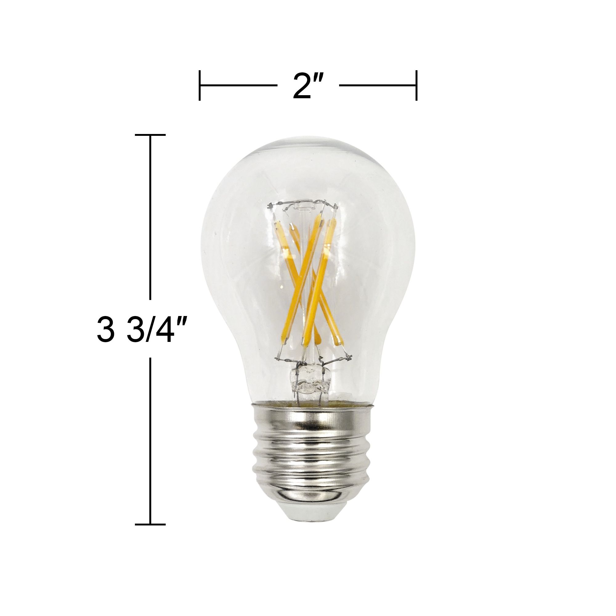 40W Equivalent Clear 4 Watt LED Dimmable Standard A15 4-Pack Tesler ...