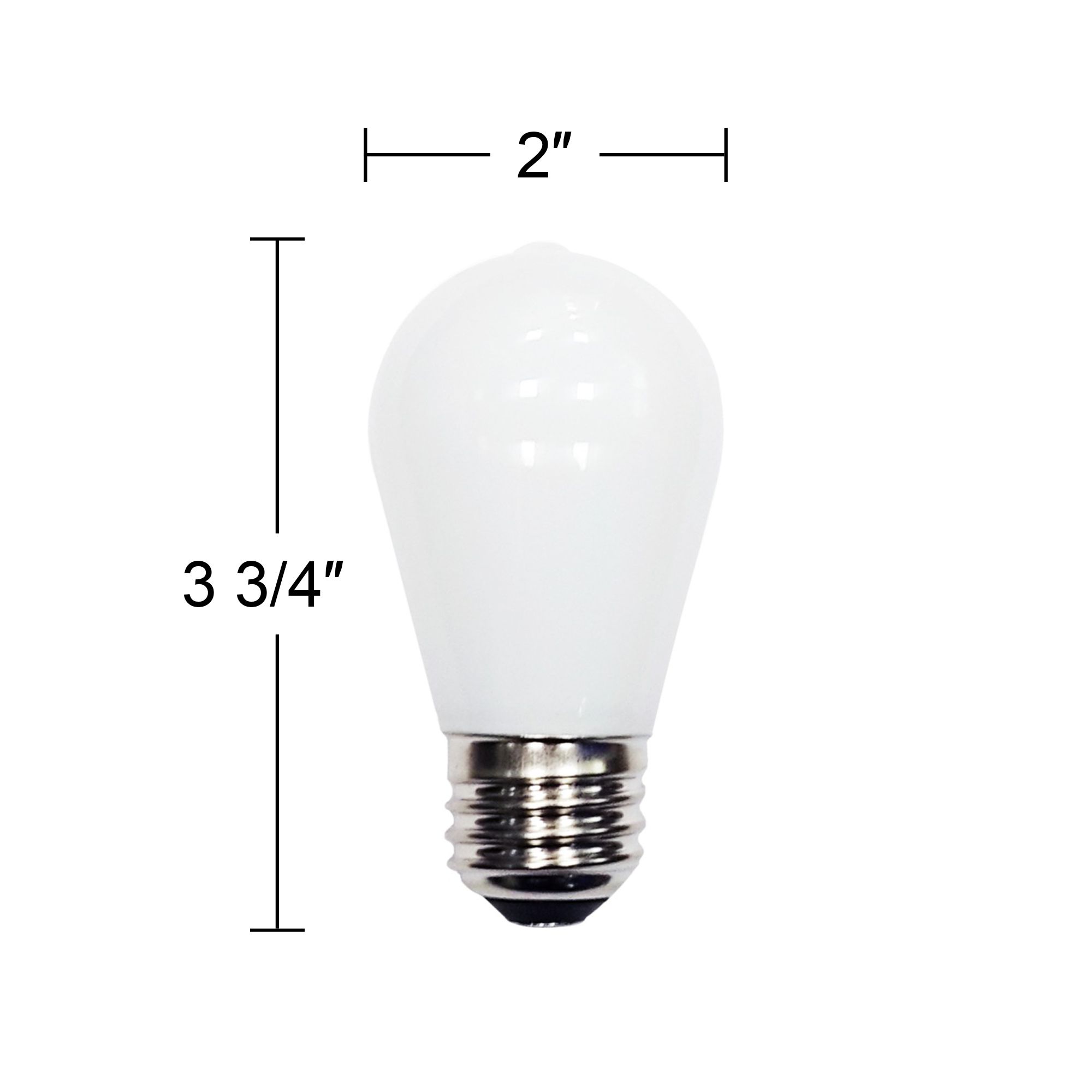 40W Equivalent Frosted 4W LED Dimmable ST14 Light Bulb by Tesler ...