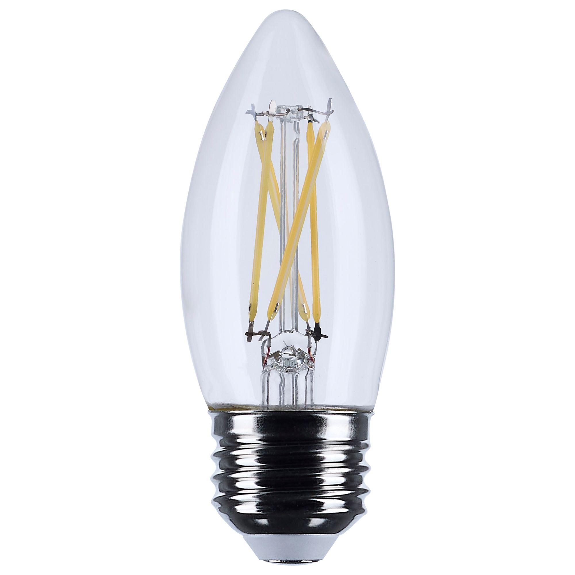 40W Equivalent Satco Clear 4W LED Dimmable Standard B11 Bulb - #1256P ...