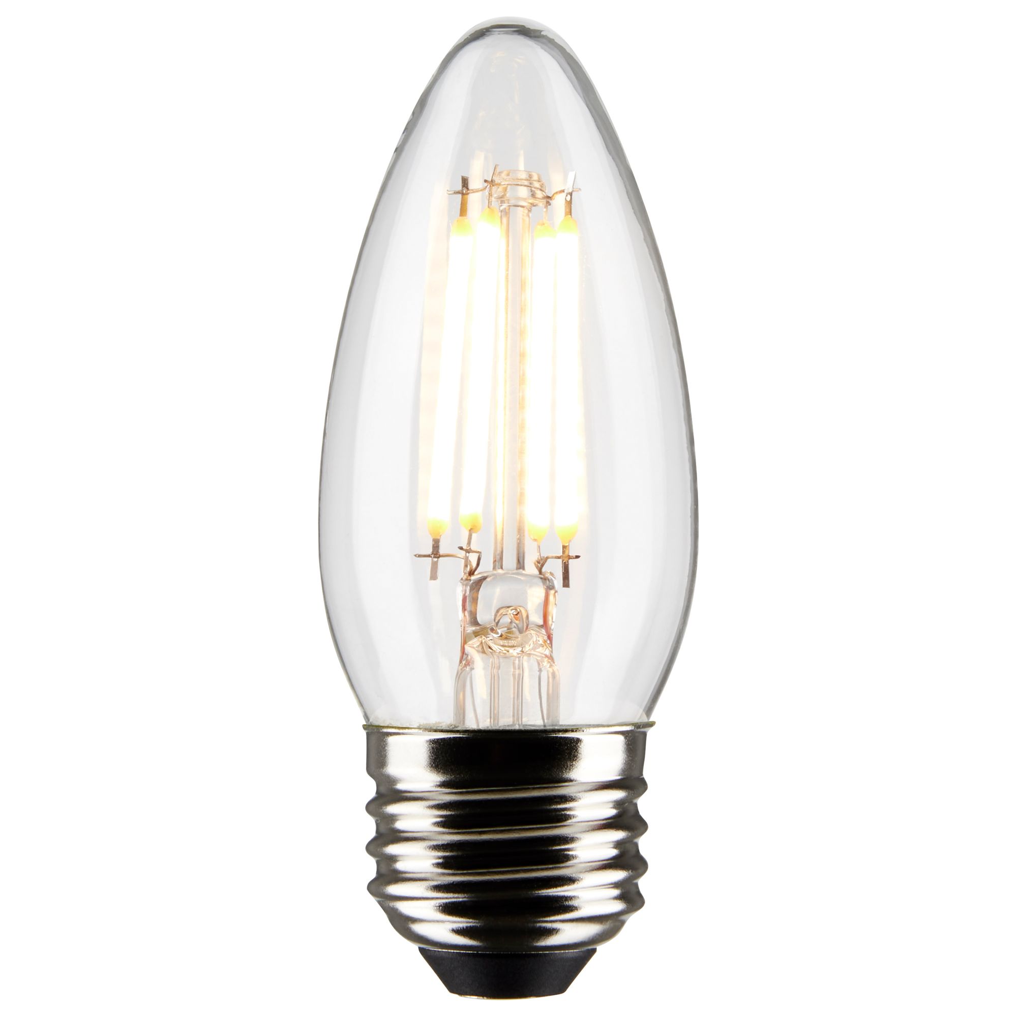 40W Equivalent Satco Clear 4W LED Dimmable Standard B11 Bulb - #1256P ...
