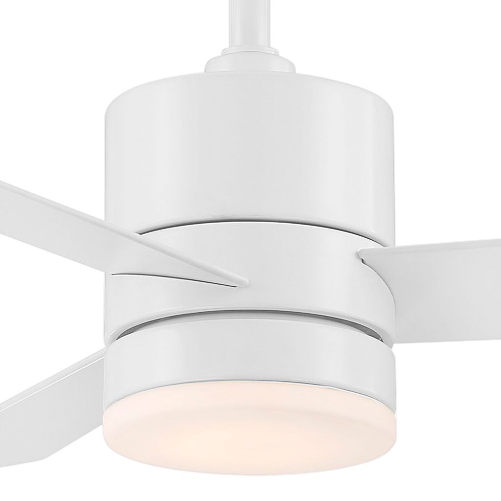 44" WAC San Francisco Matte White LED Wet Rated Smart Ceiling Fan ...