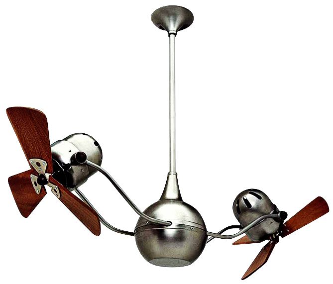 44" Matthews Vent Bettina Dual-Head Chrome Ceiling Fan - #34306 | Lamps ...