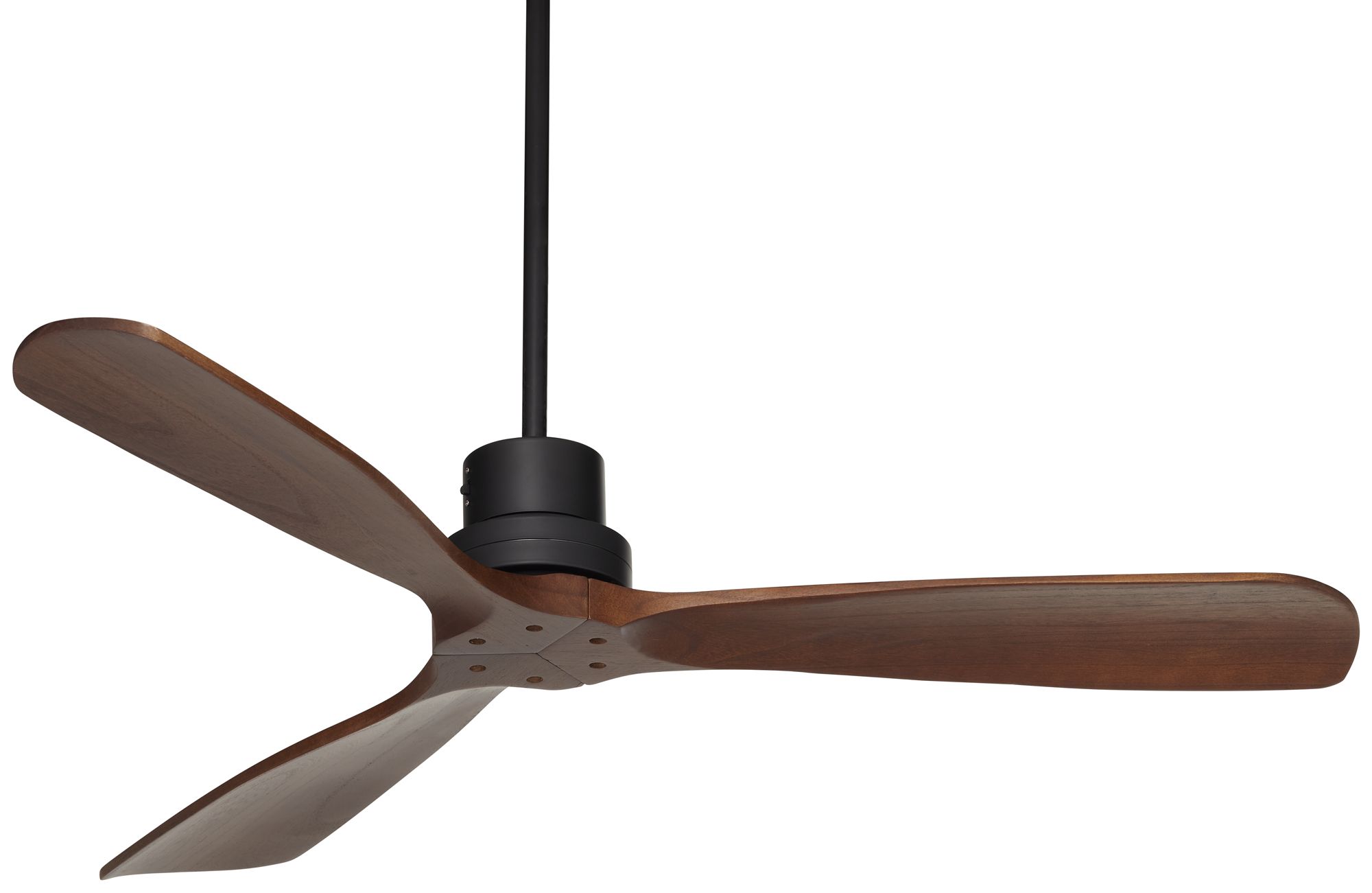 52" Casa Delta-Wing Dark Walnut Damp Ceiling Fan with Remote Control ...