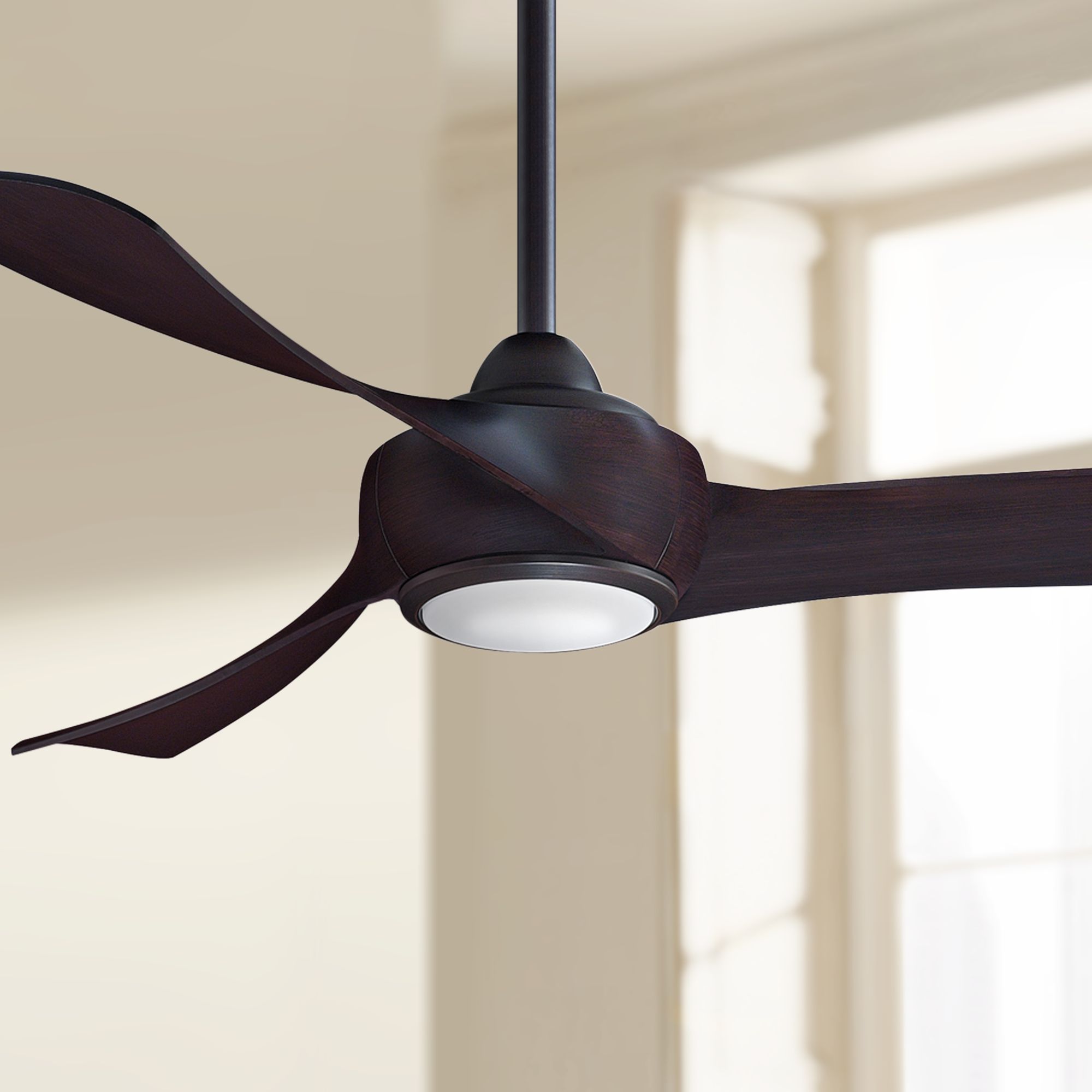 52" Fanimation Wrap Dark Bronze LED Damp Smart Ceiling Fan - #78K26 ...