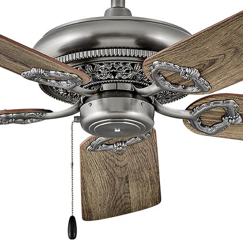52" Hinkley Lafayette Pewter Ceiling Fan with Pull Chain - #84K10 ...