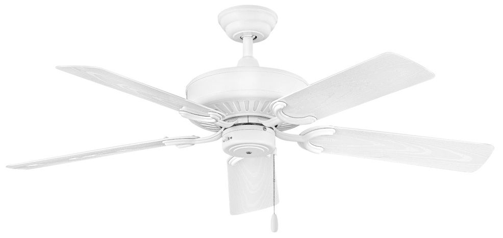52" Hinkley Oasis White Finish 5-Blade Pull Chain Ceiling Fan - #999A5 ...