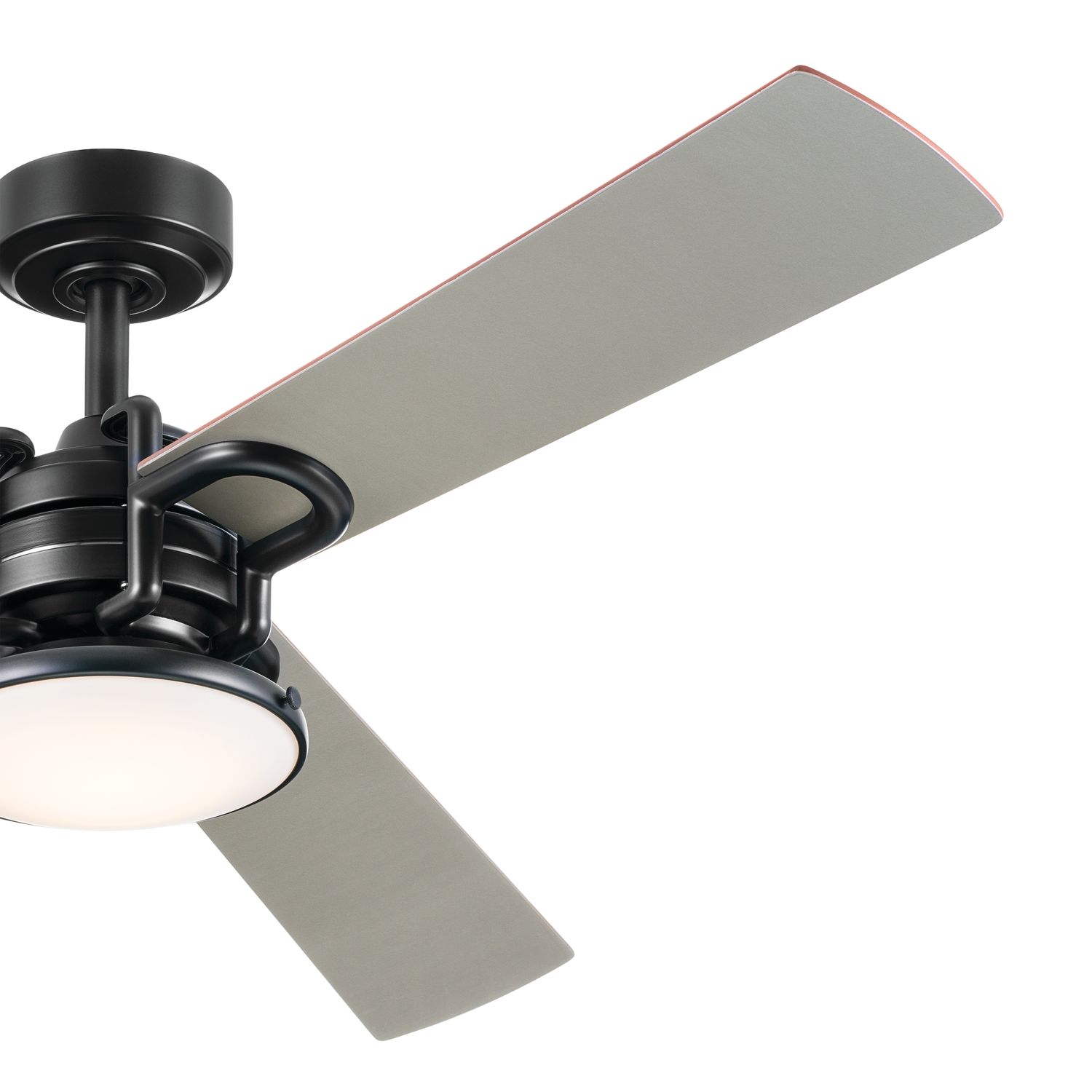 52" Kichler Pillar Satin Black LED Indoor Ceiling Fan with Remote ...