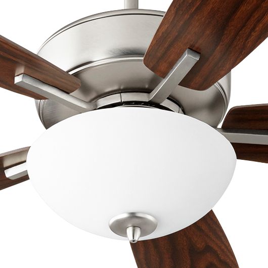 52" Quorum Breeze Satin Nickel LED Ceiling Fan with Pull Chain - #72X40 ...