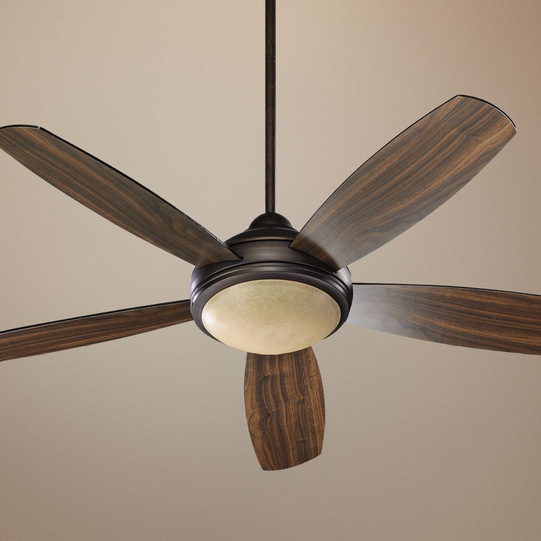 52" Quorum Colton Oiled Bronze 5-Blade Ceiling Fan with Wall Control ...