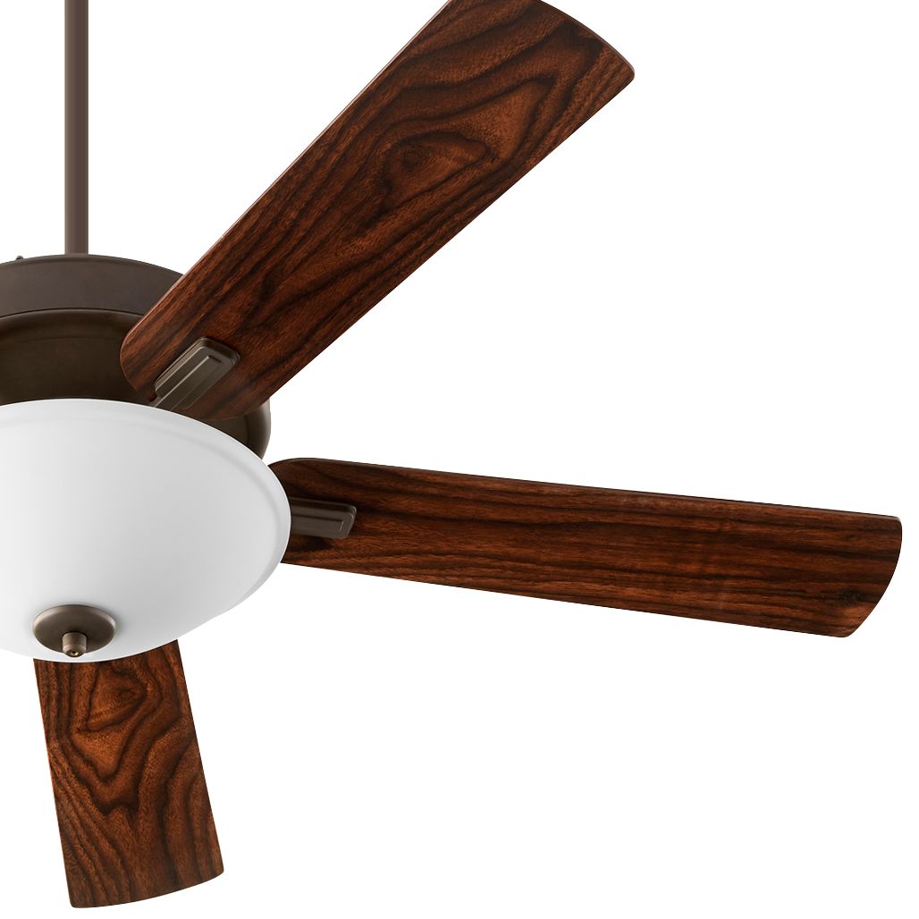 52" Quorum Premier Oiled Bronze LED Ceiling Fan with Pull Chain ...