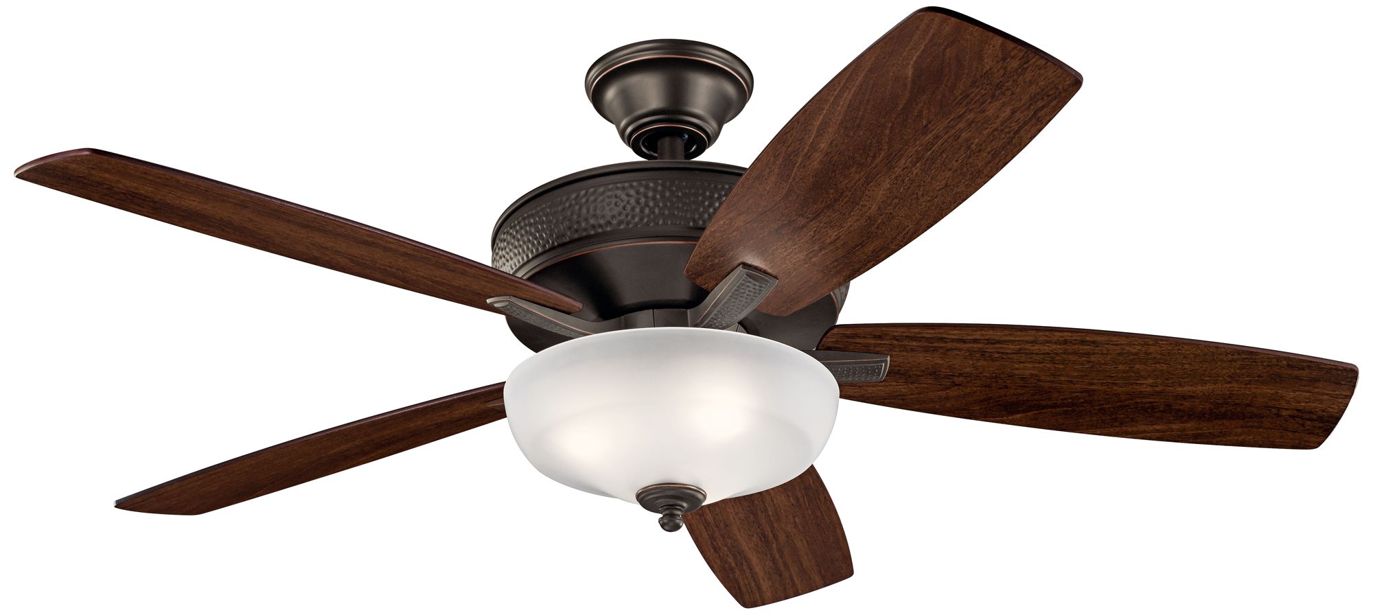 52" Kichler Monarch II Oil-Brushed Bronze LED Ceiling Fan with Remote ...