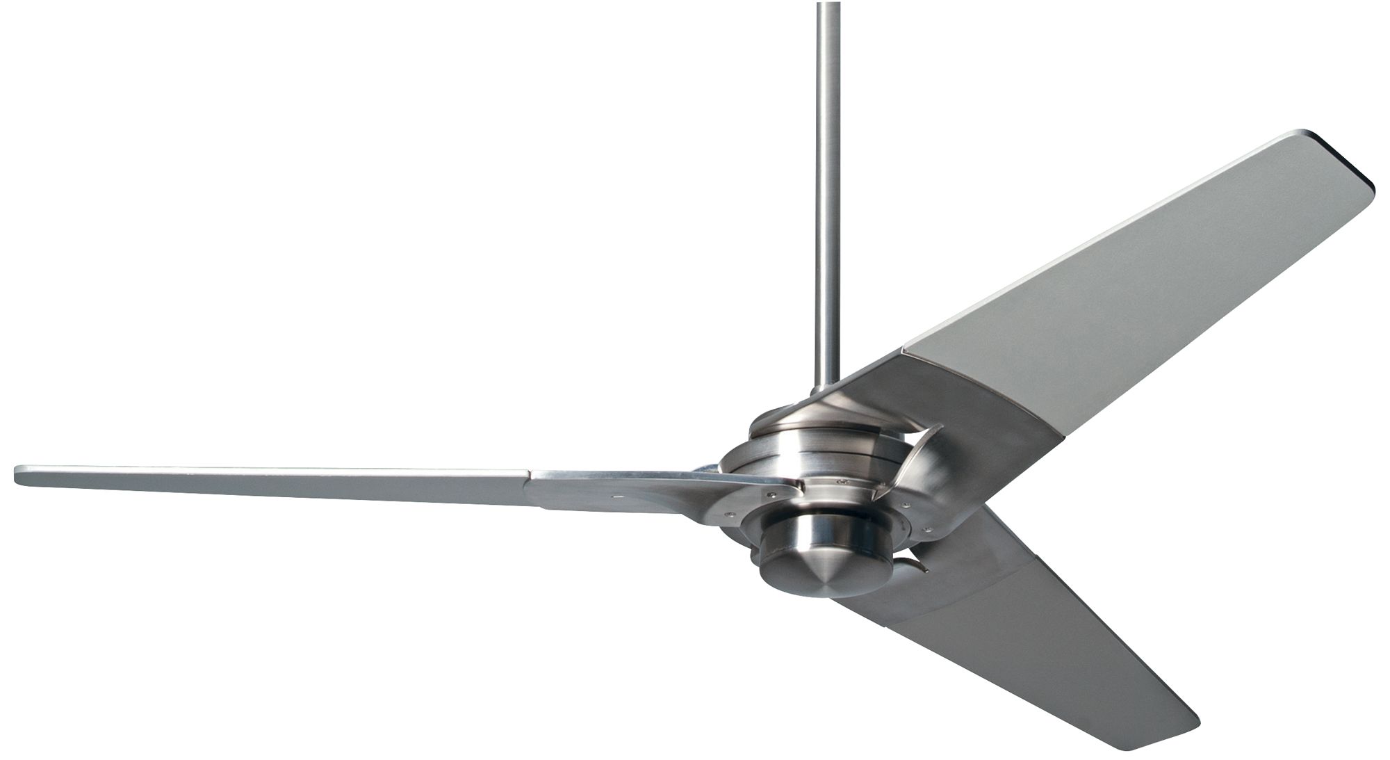 52" Modern Fan Torsion Bright Nickel Ceiling Fan with Wall Control ...