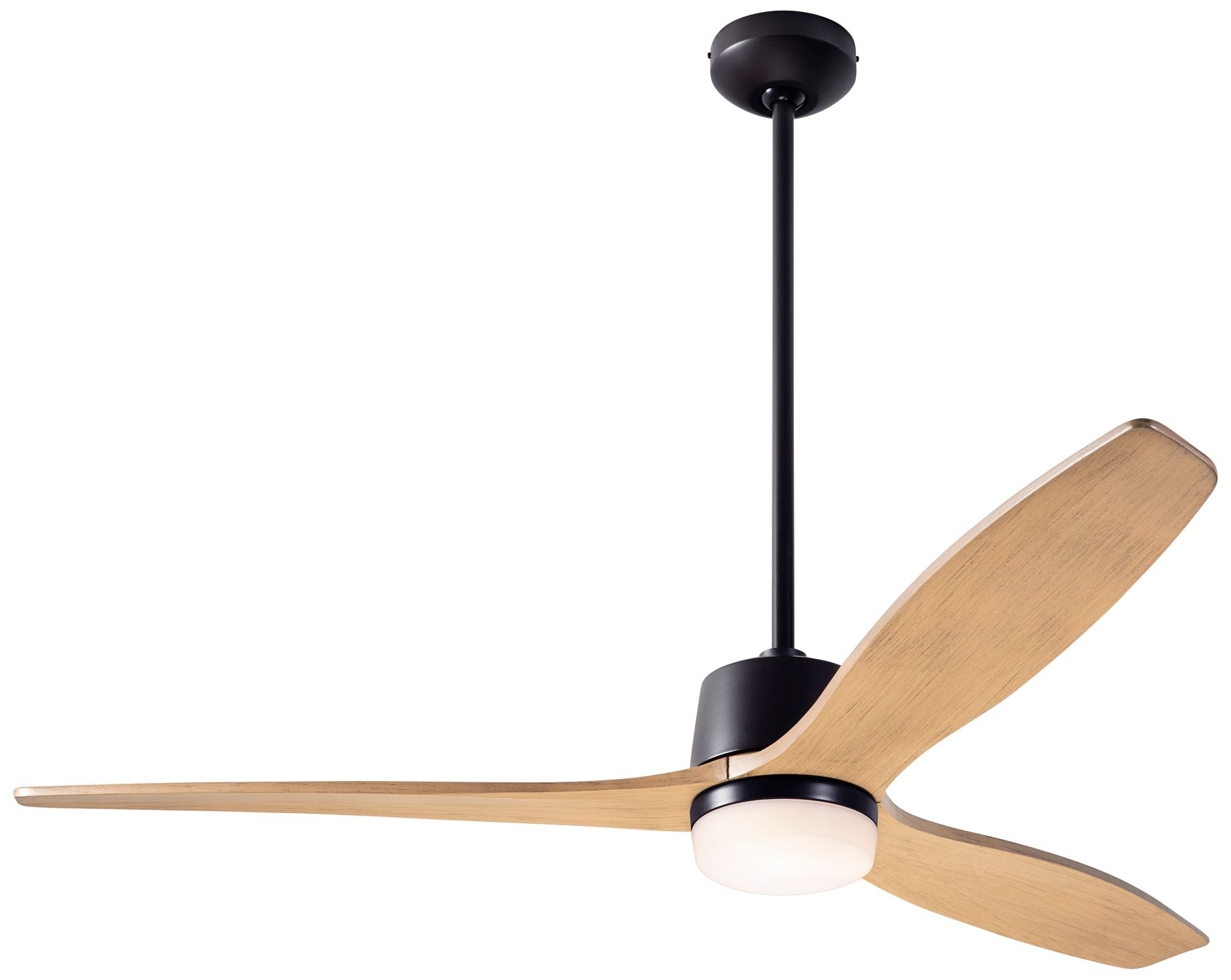 54" Modern Fan Arbor DC White Maple Damp LED Ceiling Fan with Remote ...